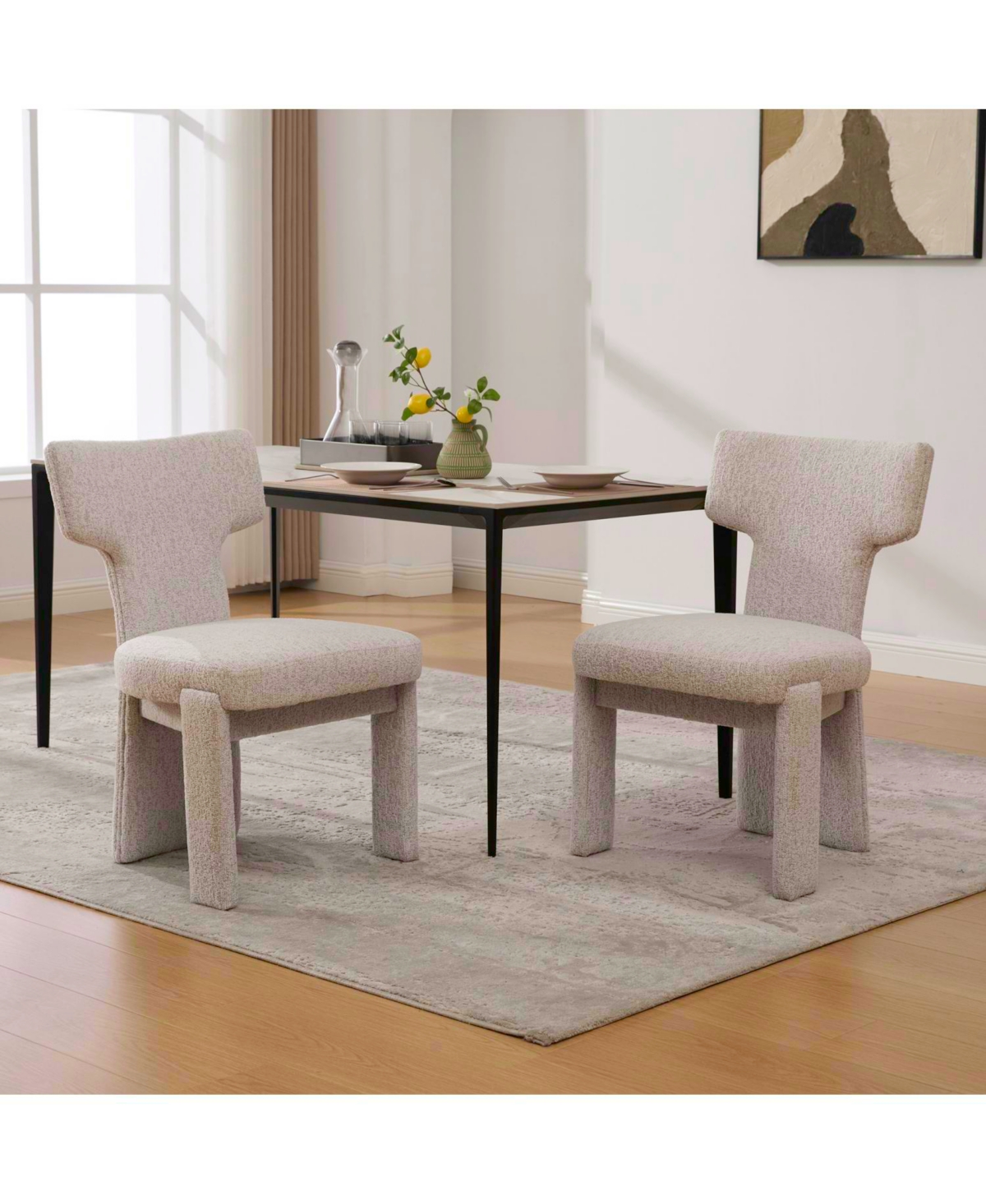 Click here for Streamdale Furniture Chenille Dining Chairs (Set o... prices