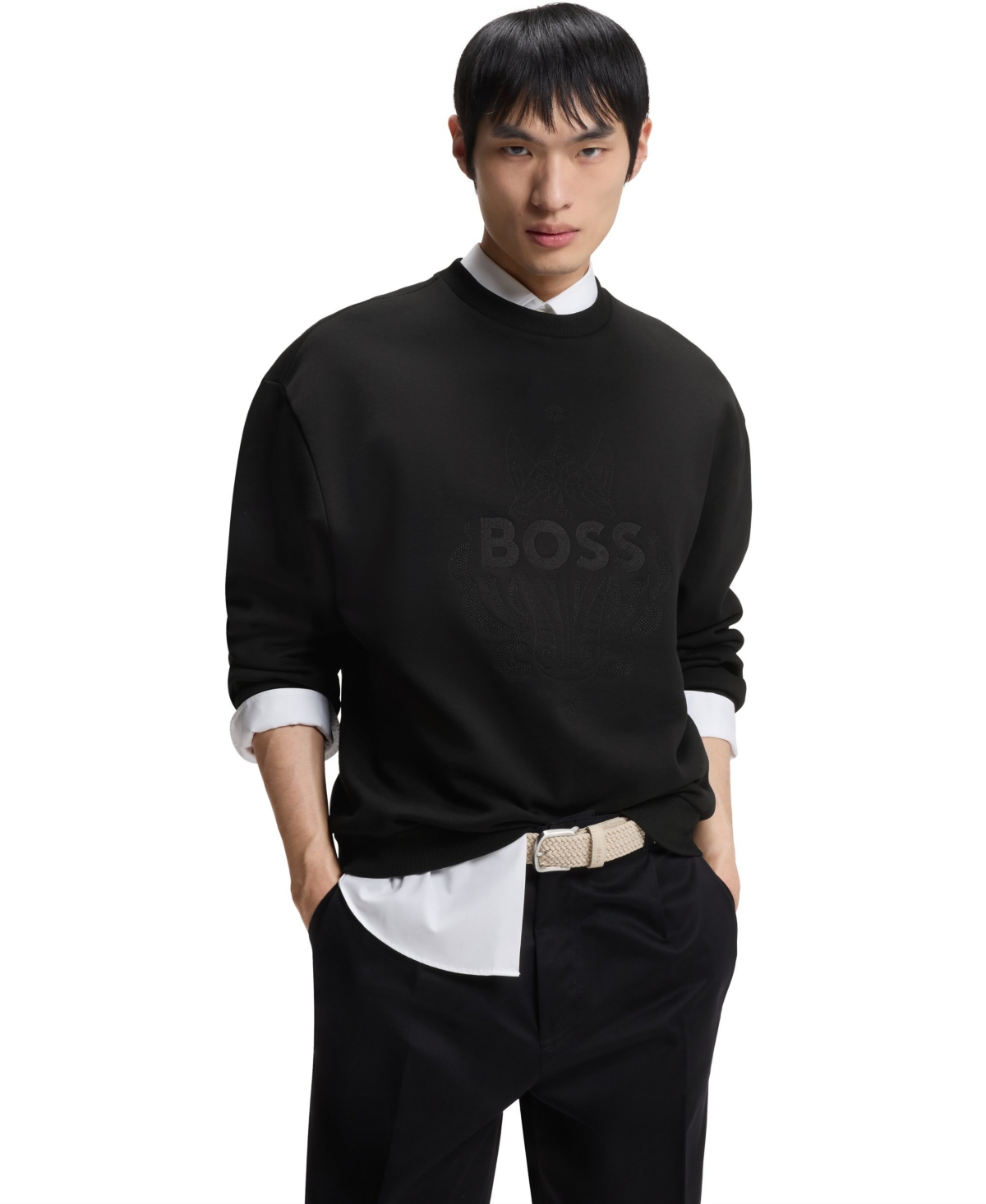 Click here for Boss by Hugo Boss Mens Cotton Terry Oversized-Fit... prices