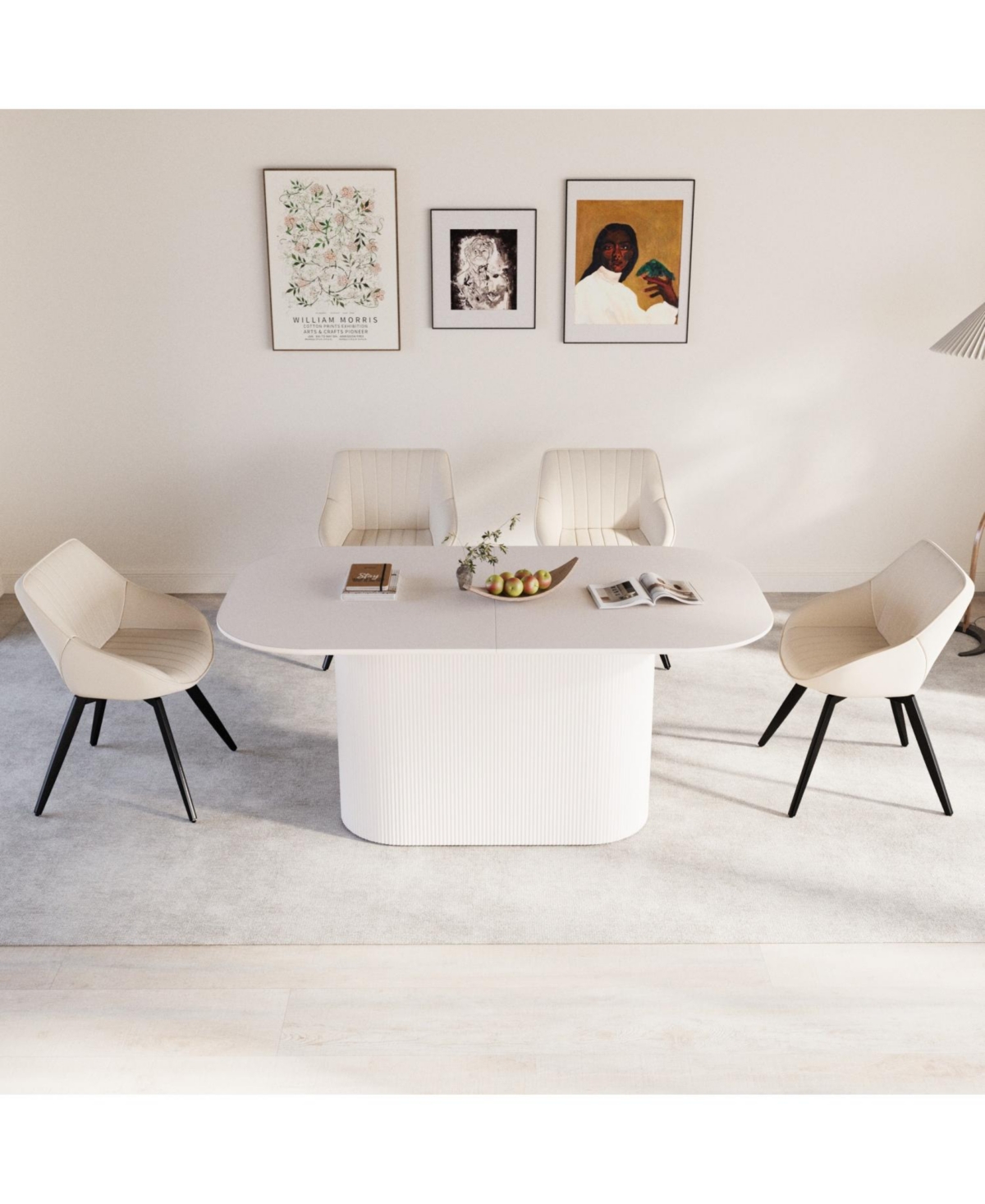 Click here for Streamdale Furniture 63" Cream Dining Table &... prices