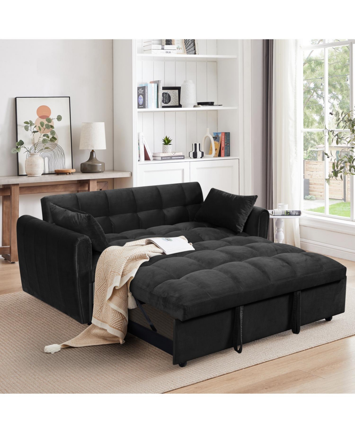 Click here for Streamdale Furniture Modern Velvet 3-in-1 Sofa Bed... prices