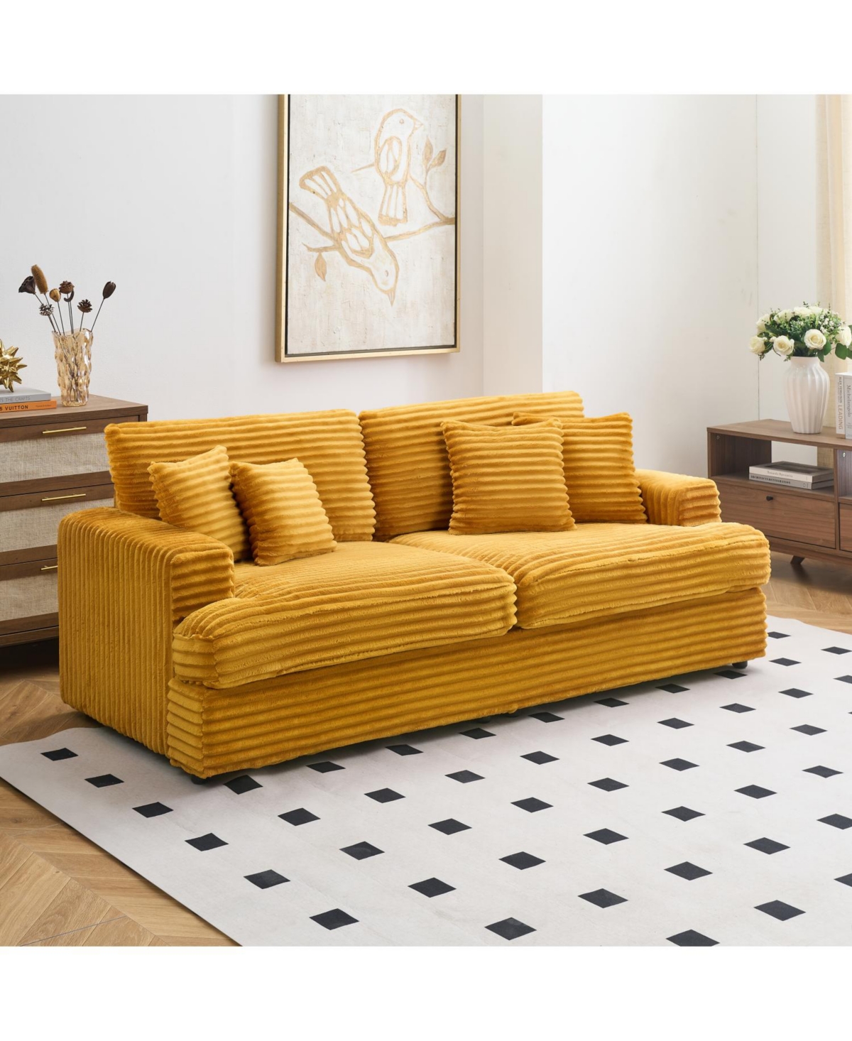 Click here for Streamdale Furniture Streamdale Corduroy Sofa 79.3... prices