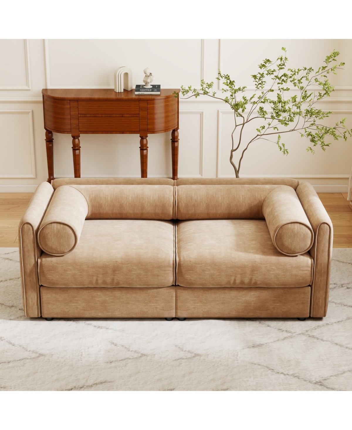 Click here for Streamdale Furniture Camel Chenille 2-Seater Sofa... prices