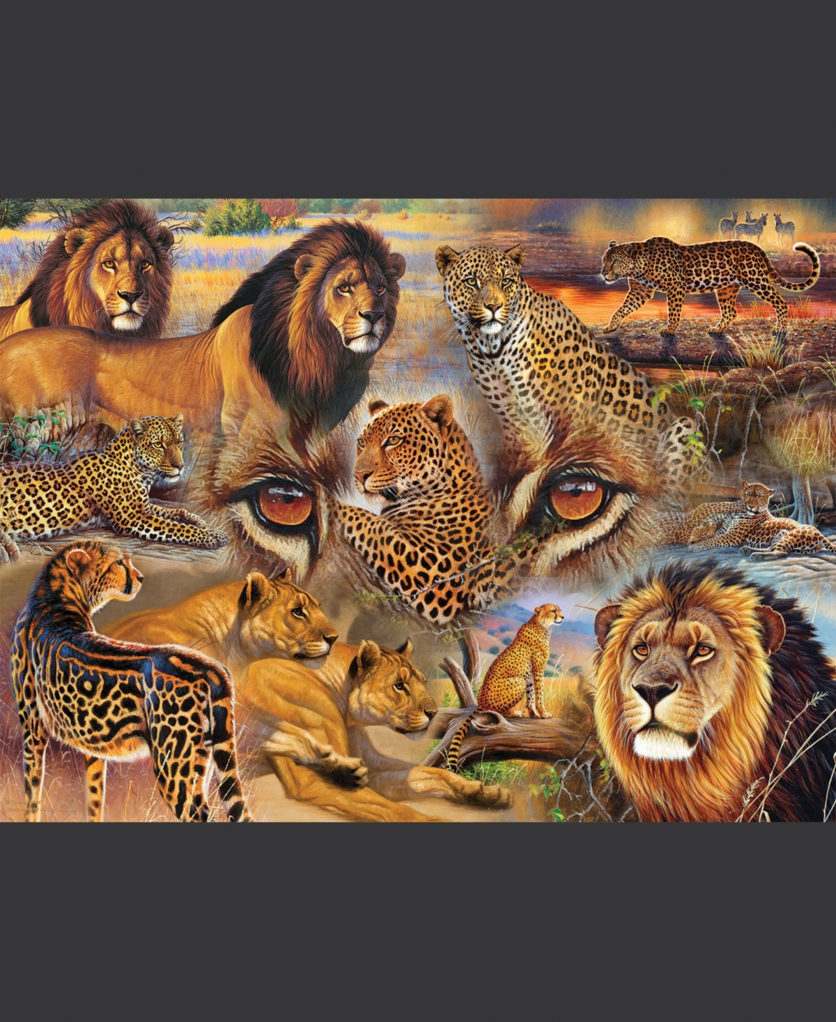 Click here for SunsOut Big Cats of the Plains 500 piece Jigsaw Pu... prices