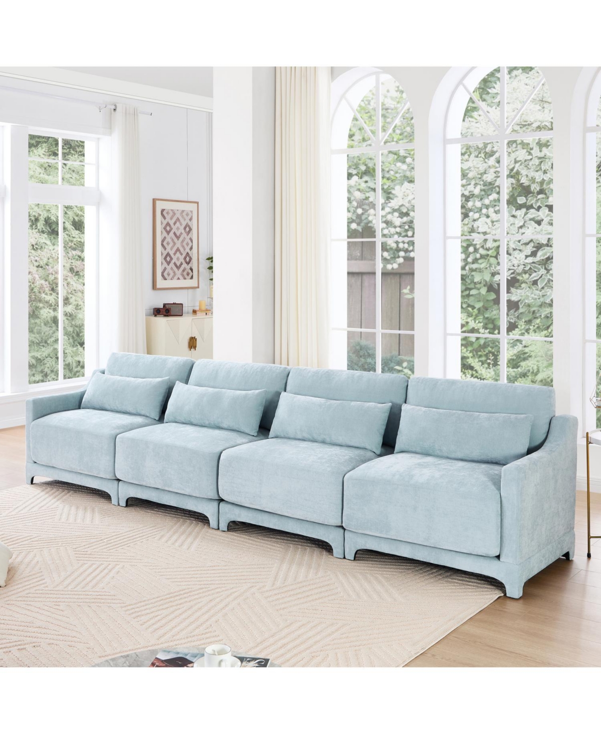 Click here for Streamdale Furniture Chenille Sofa Solid Wood Fram... prices