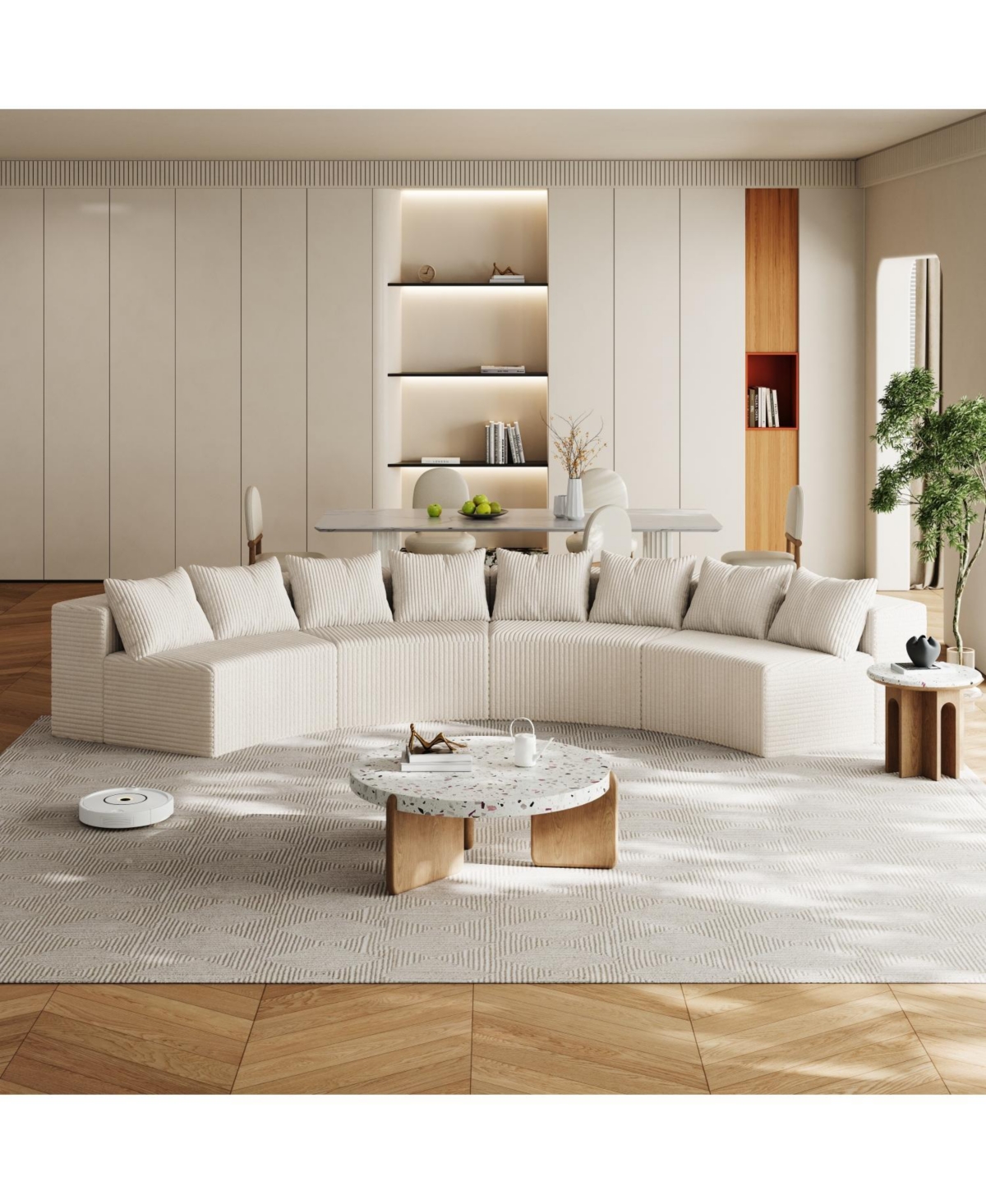 Click here for Streamdale Furniture Corduroy Curved Sectional Sof... prices