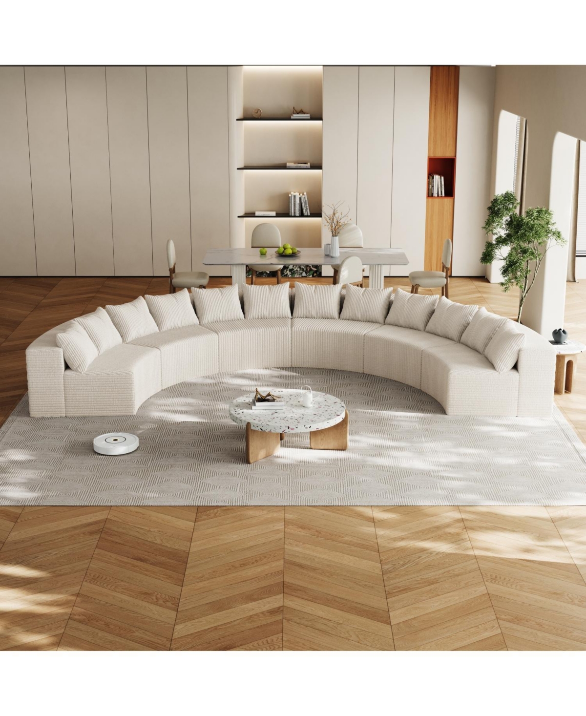 Click here for Streamdale Furniture Corduroy Curved Sectional Sof... prices