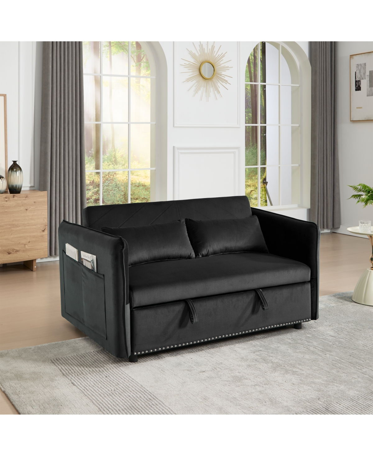 Click here for Streamdale Furniture 55" Velvet Futon Sofa Be... prices