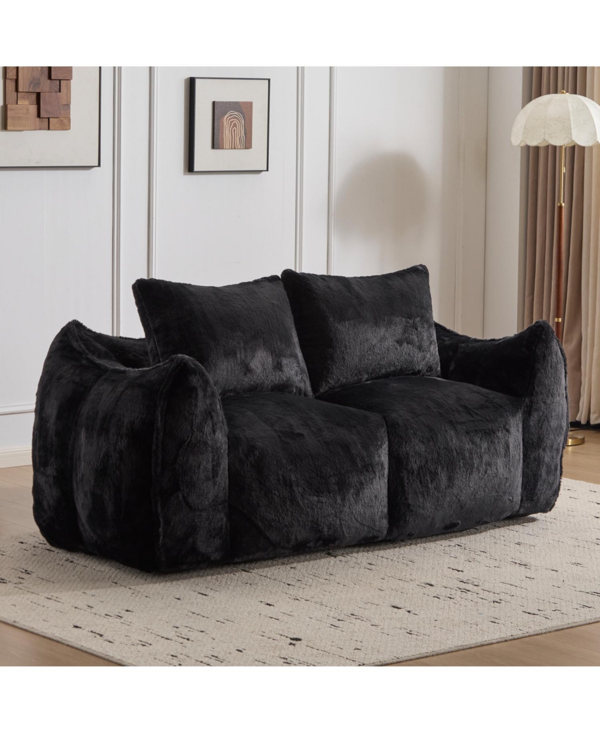 Click here for Streamdale Furniture Giant Black Bean Bag Couch -... prices