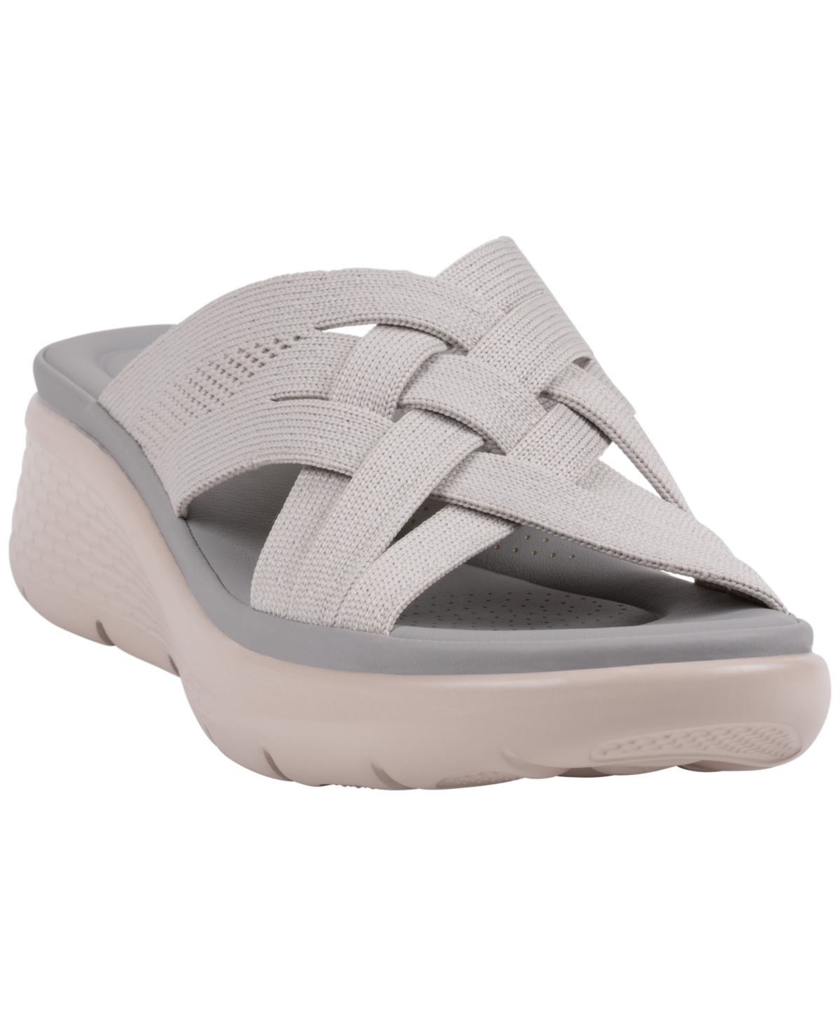 Click here for Gc Shoes Womens Slip-On Wedge Sandals - Gray prices