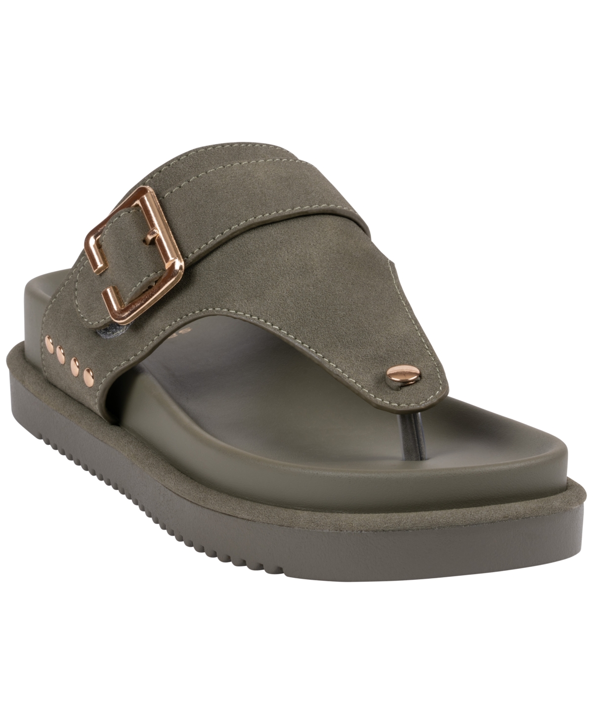 Click here for Gc Shoes Womens Buckle Detail Slip-On Flat Sandals... prices