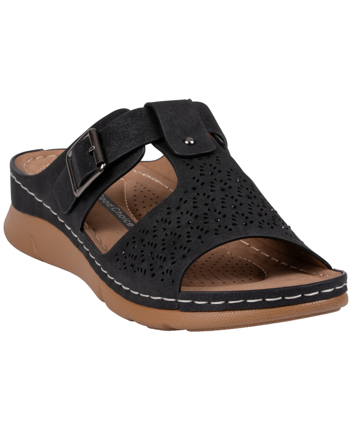 Click here for Gc Shoes Womens Round Toe Sandals - Black prices