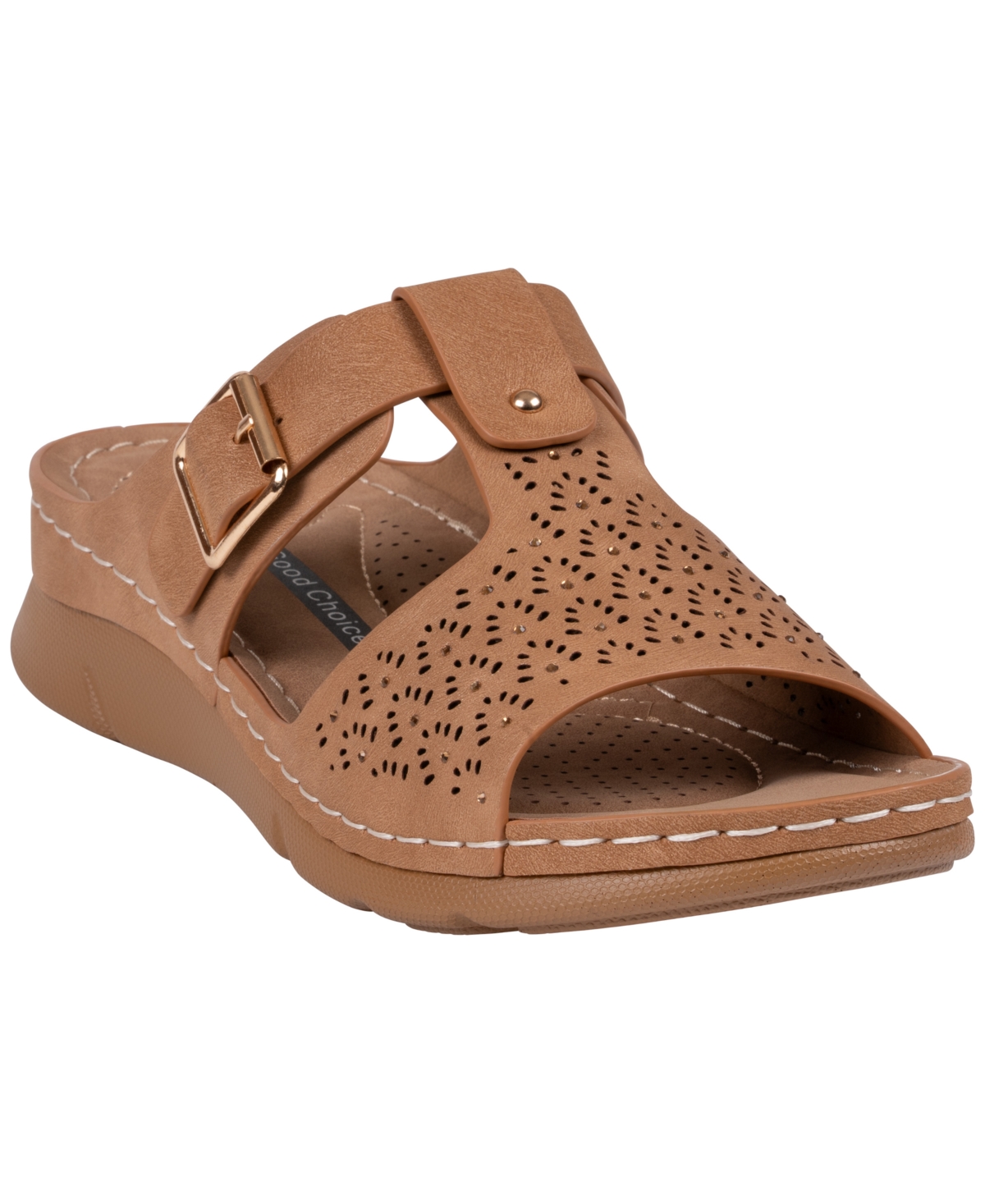 Click here for Gc Shoes Womens Round Toe Sandals - Tan prices