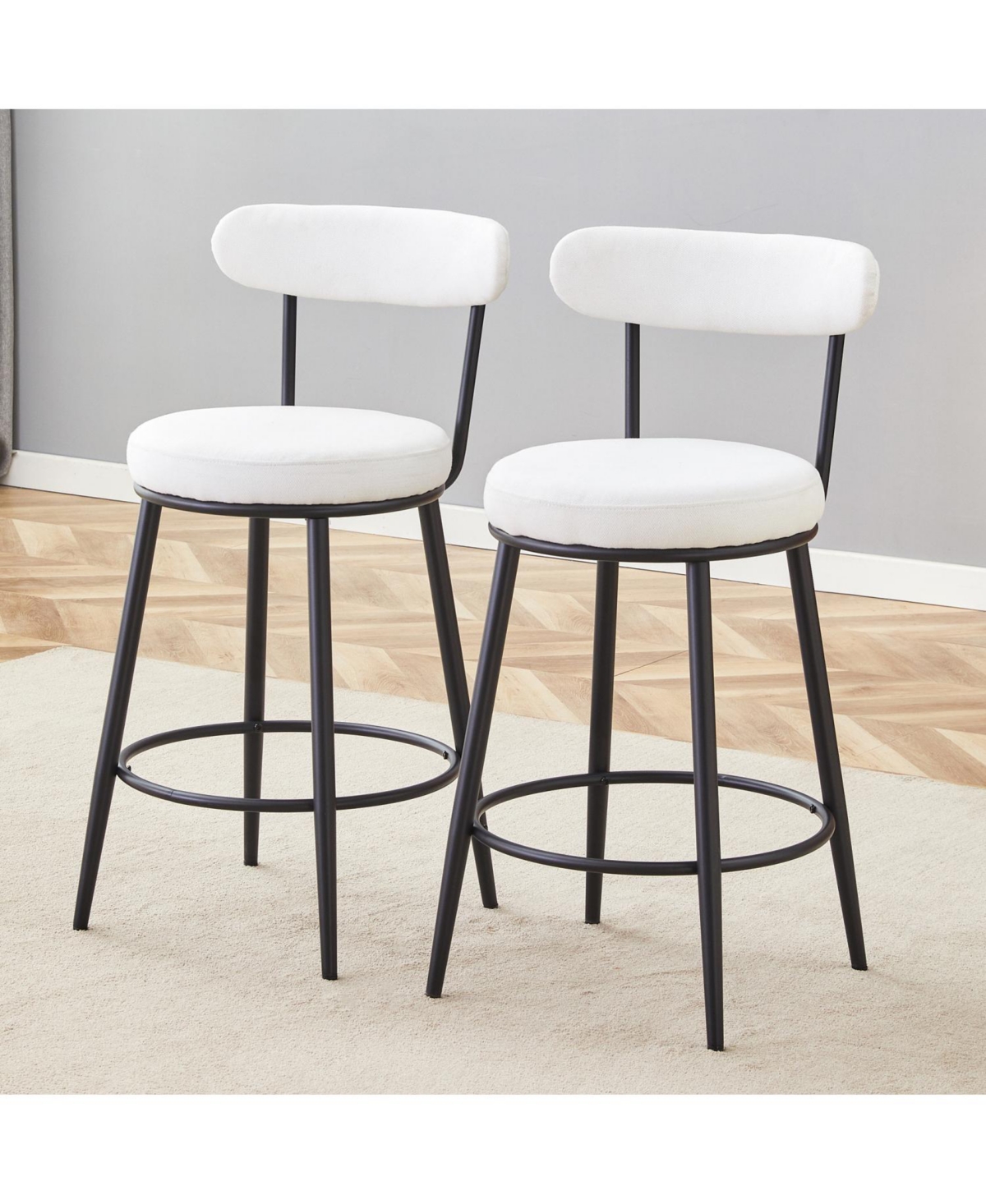 Click here for Streamdale Furniture Ergonomic Bar Chairs White Cu... prices