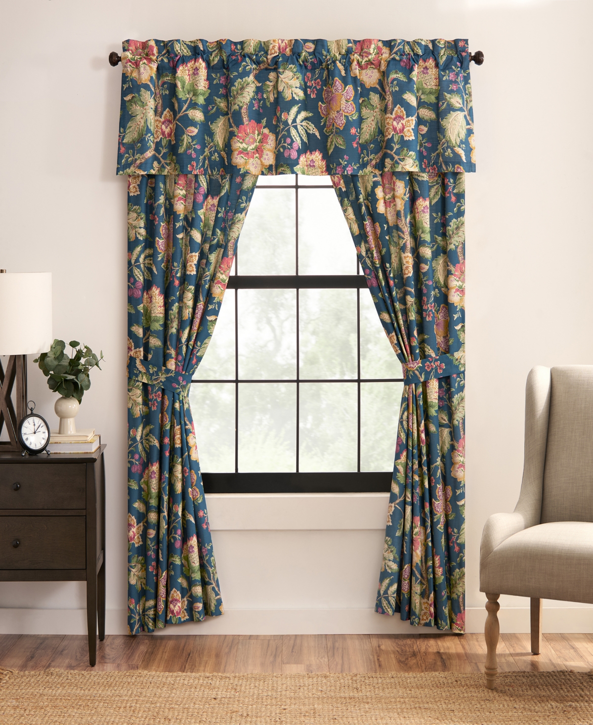Click here for Rose Tree Secret Garden Floral Tailored Drapery Pa... prices