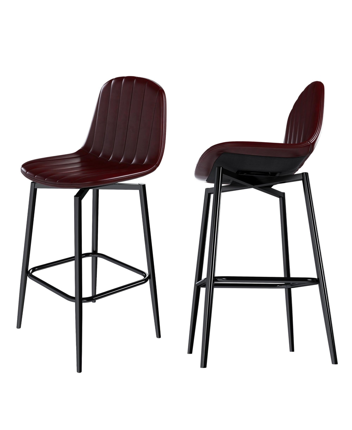 Click here for Boyel Living Set of 2 Modern Pu Leather Bar Stools... prices