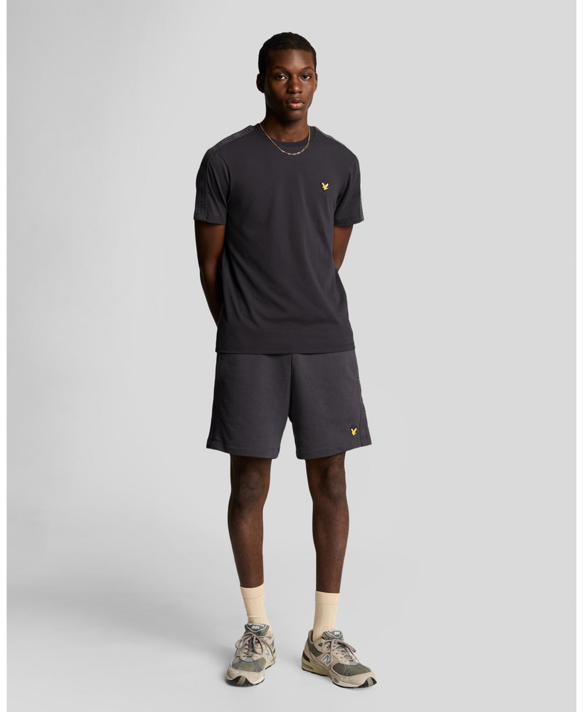Click here for Lyle & Scott Mens Tape Shorts - Graphite prices