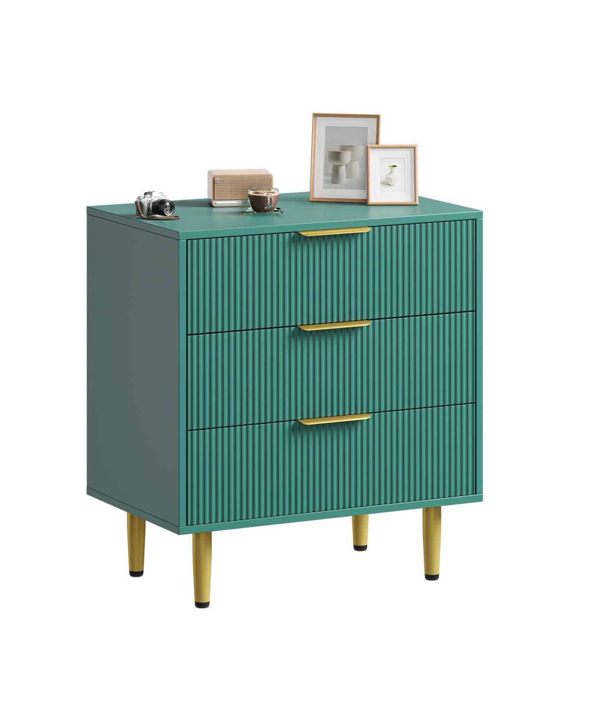 Click here for gaomon Modern Fluted Drawer Dresser Wood Chest of... prices