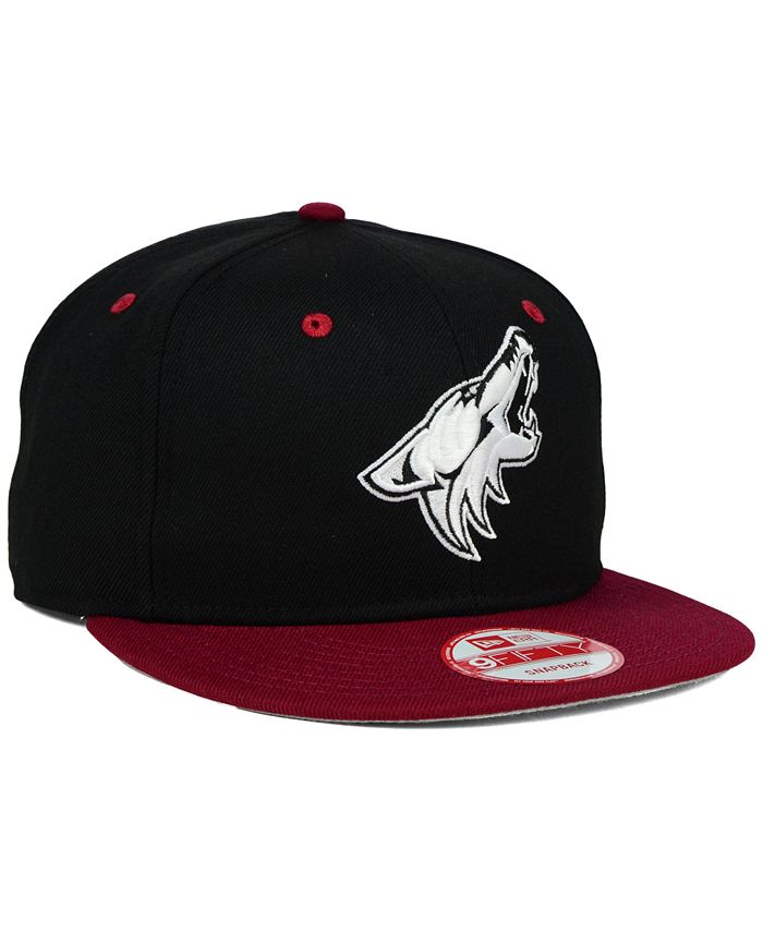 New Era Arizona Coyotes Black White Team Color 9FIFTY Snapback Cap - Macy's