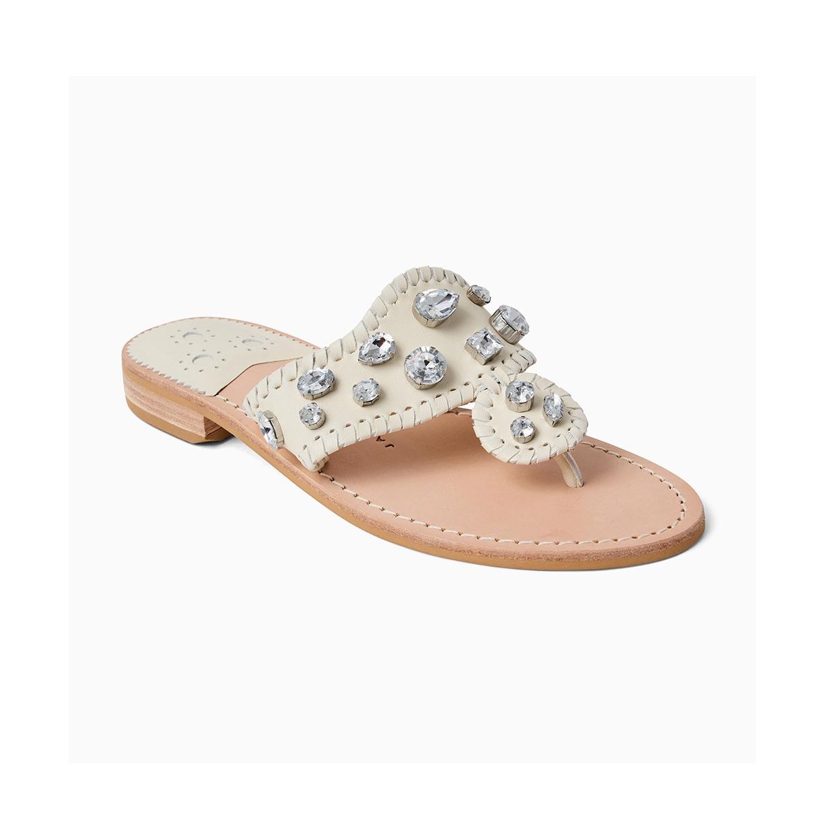 Click here for Jack Rogers Jacks Flat Jeweled Sandal - Ivory prices