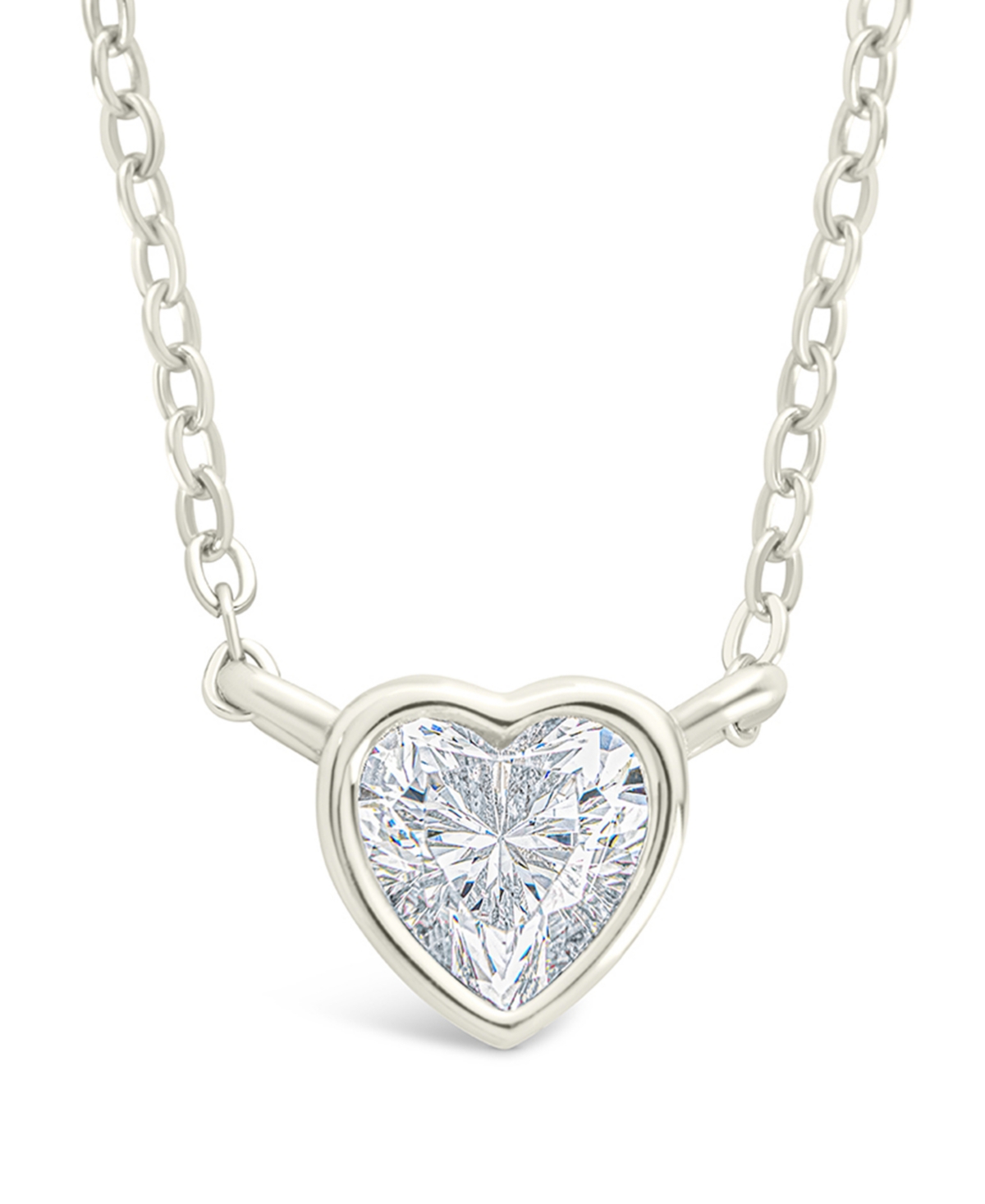 Click here for Sterling Forever Heart Bezel Set Pendant - Silver prices
