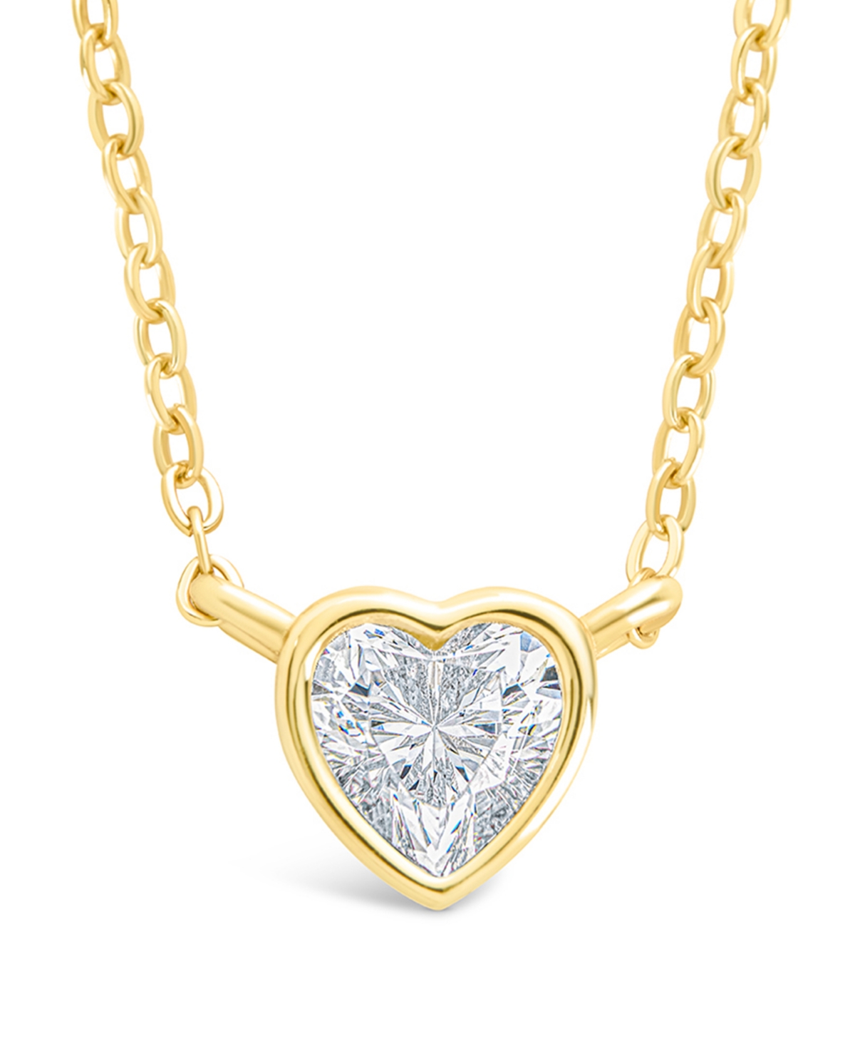 Click here for Sterling Forever Heart Bezel Set Pendant - Gold prices