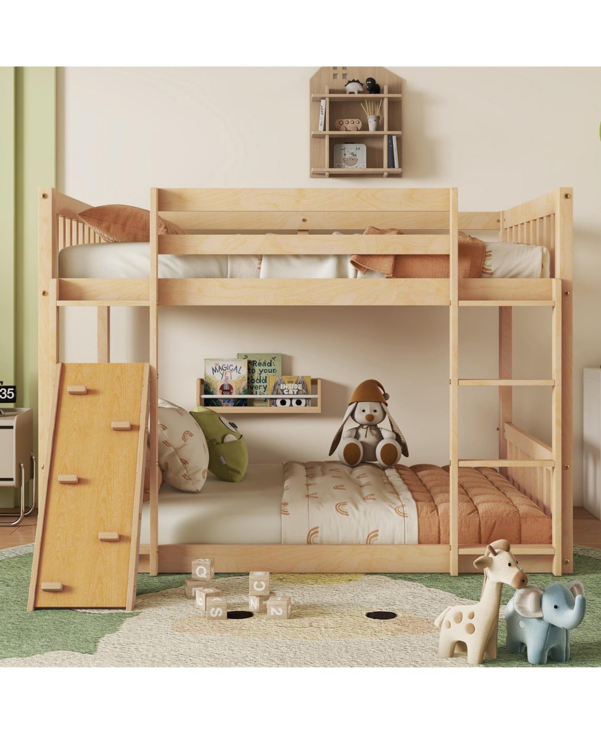 Click here for Streamdale Furniture Twin Over Twin Floor Bunk Bed... prices