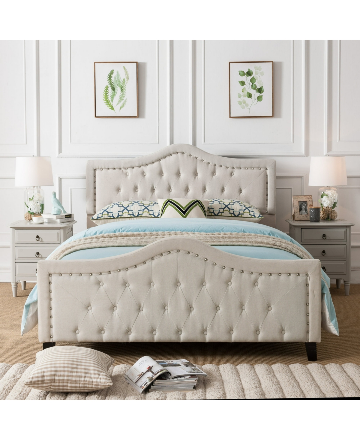 Click here for Streamdale Furniture Ivory Queen Platform Bed with... prices
