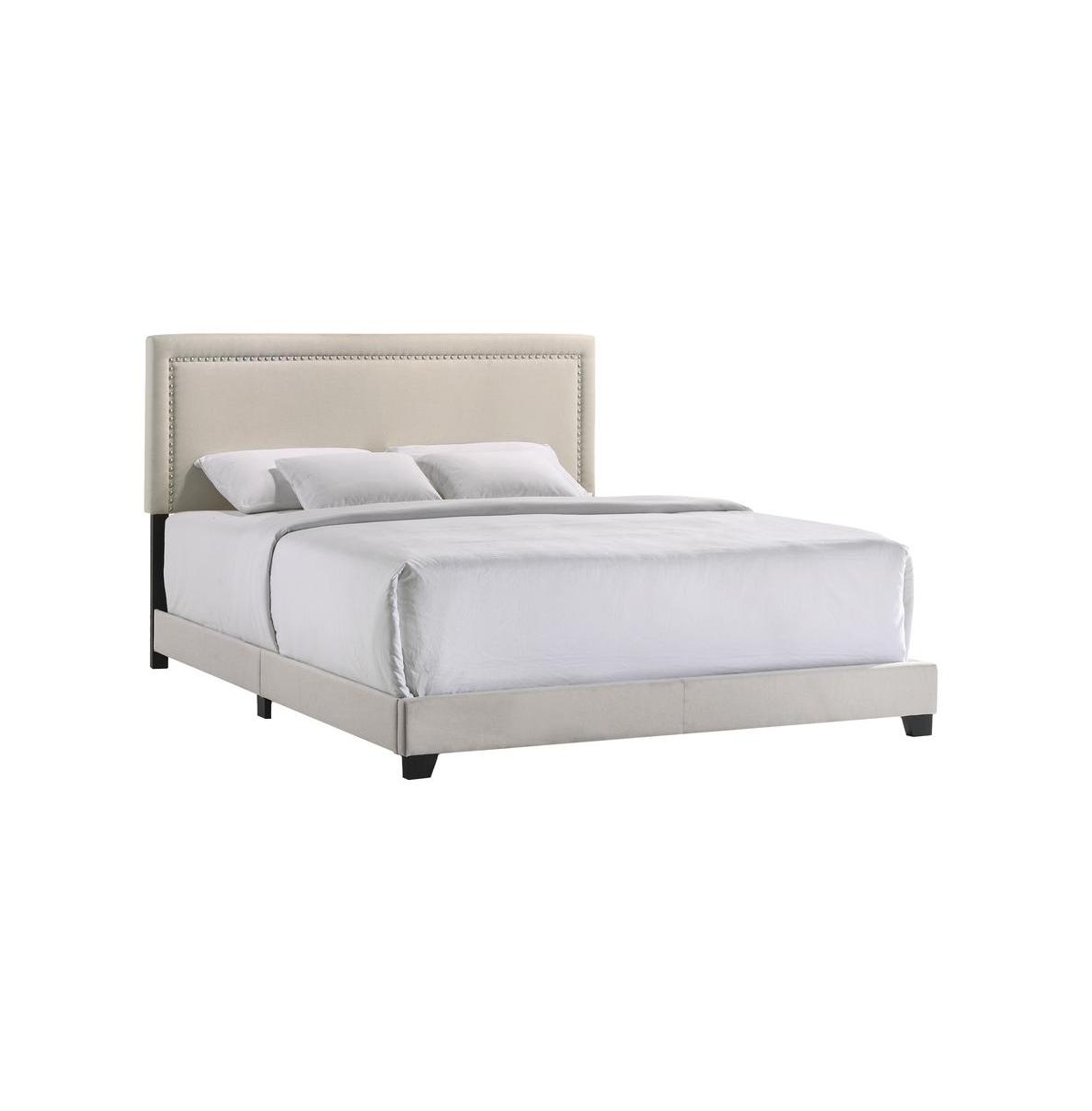 Click here for Intercon Zion King Uph Bed in Zion Fog Fabric - Wh... prices