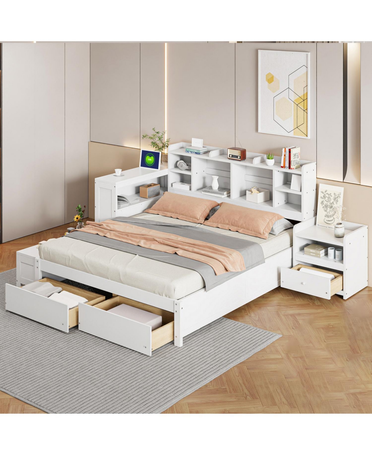Click here for Streamdale Furniture Full Size Wooden platform bed... prices