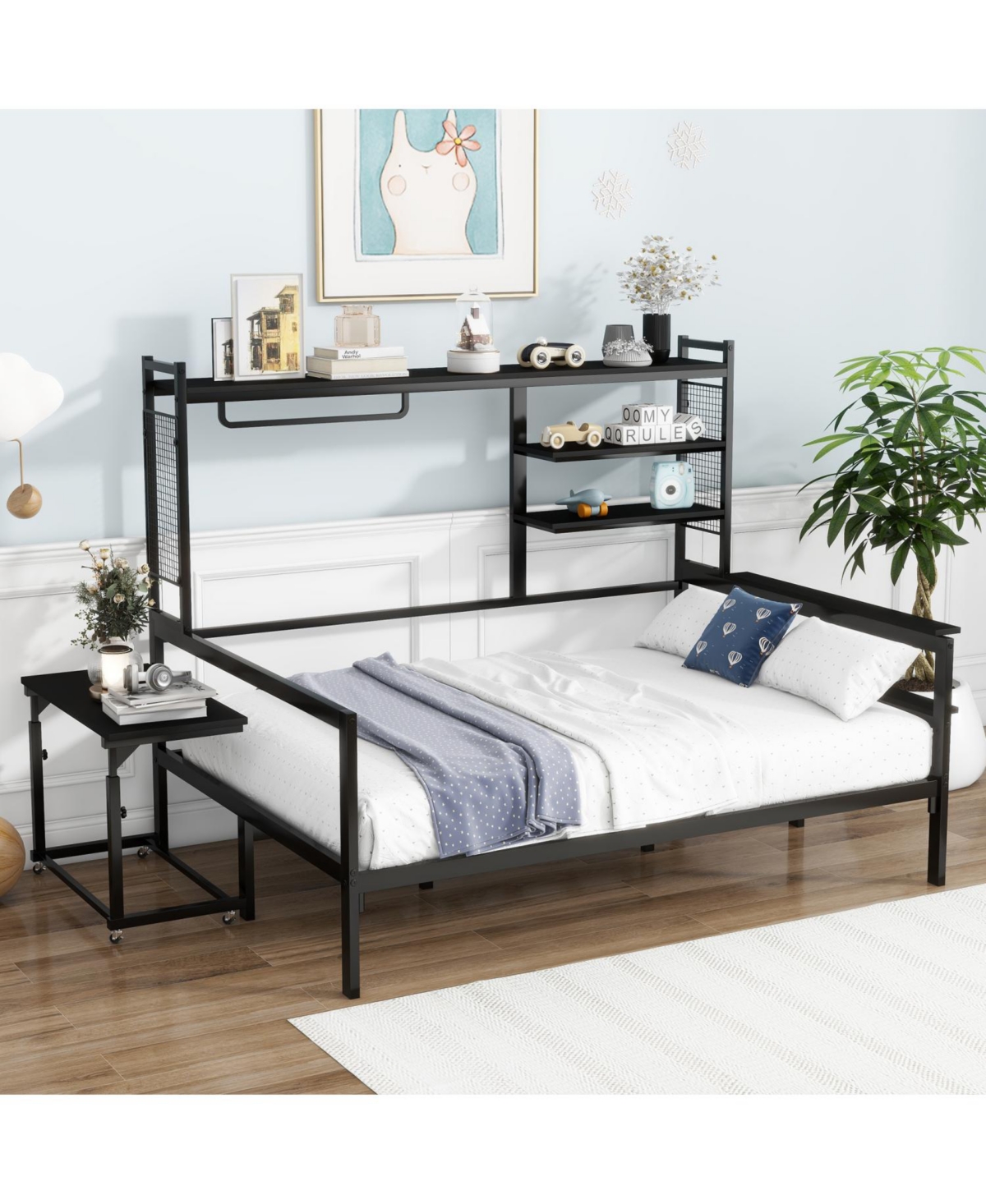 Click here for Streamdale Furniture Full size Metal Daybed with M... prices
