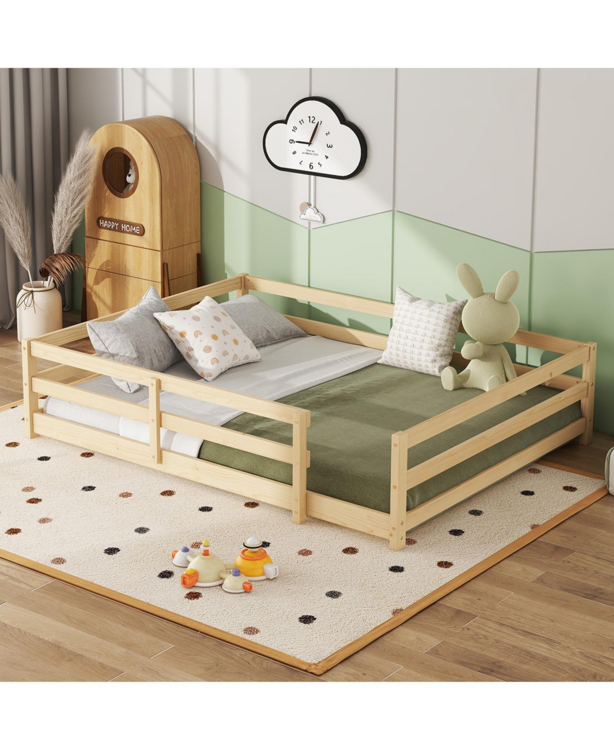Click here for Streamdale Furniture Montessori Floor Bed with Fen... prices