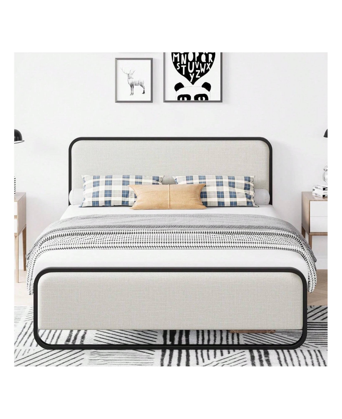 Click here for gaomon Bed Frame  Metal Platform Bed with Curved U... prices