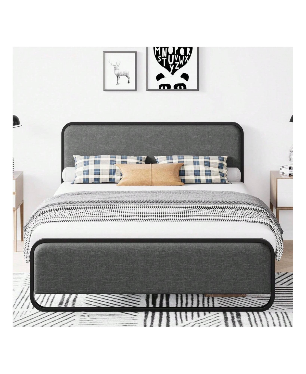 Click here for gaomon Bed Frame  Metal Platform Bed with Curved U... prices
