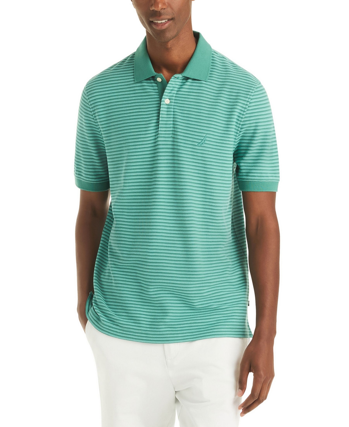 Click here for Nautica Mens Striped Classic-Fit Deck Polo Shirt -... prices