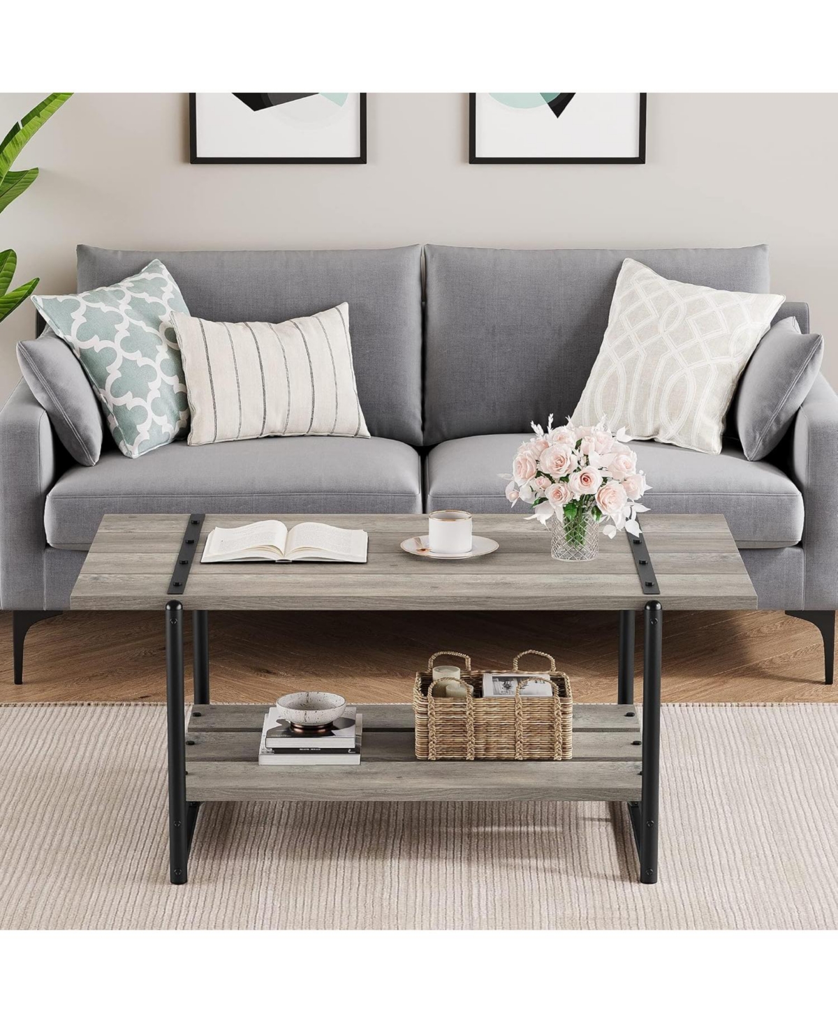 Click here for gaomon 2-Tier Large Coffee Table 41" Wood wit... prices