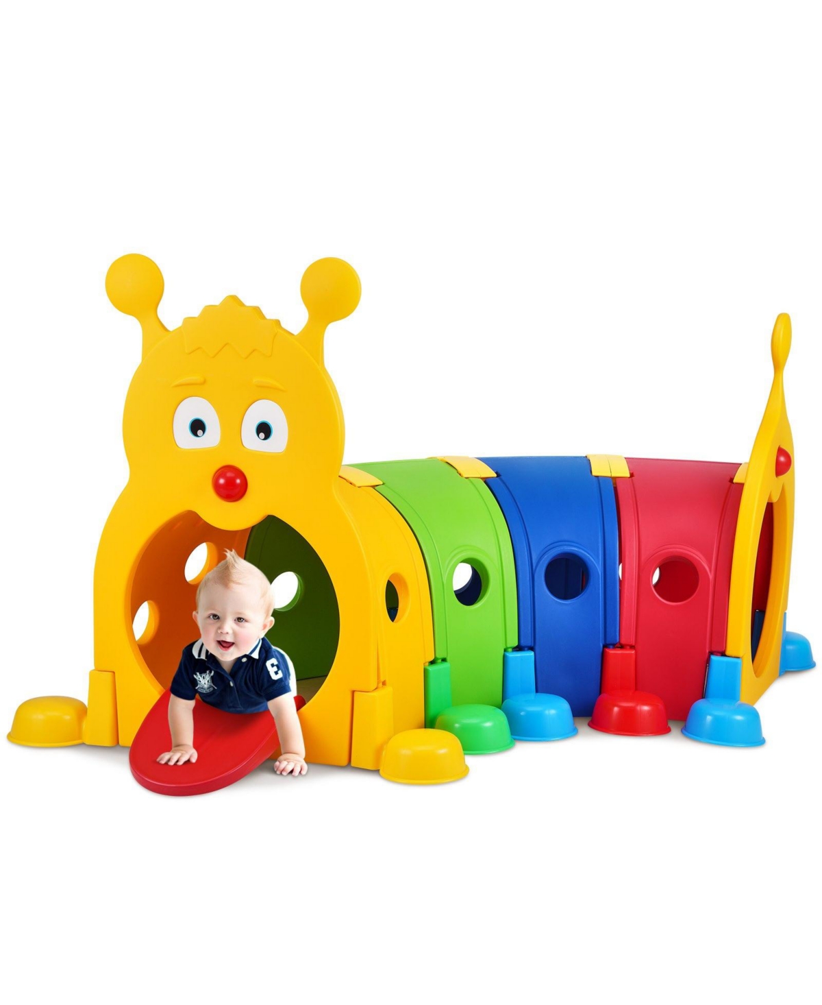 Click here for Mecale Caterpillar Tunnel for Kids  4-Section Craw... prices