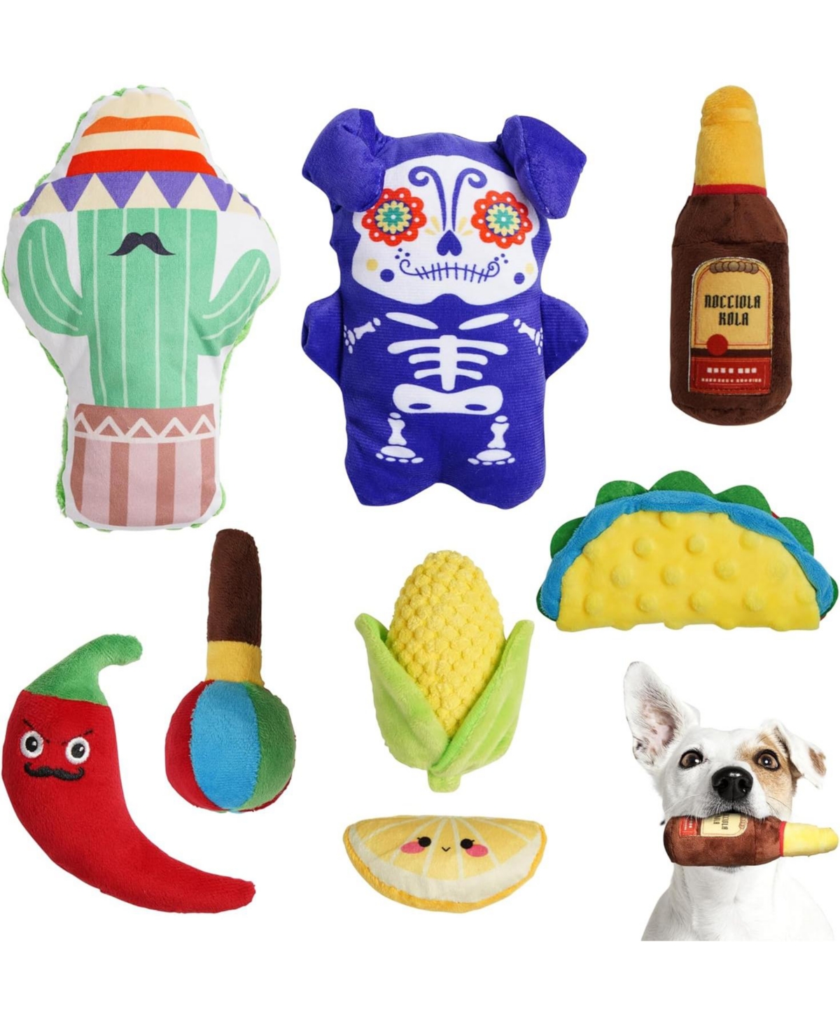 Click here for Nocciola Mexican Style Squeaky Dog Toys  Cute Soft... prices
