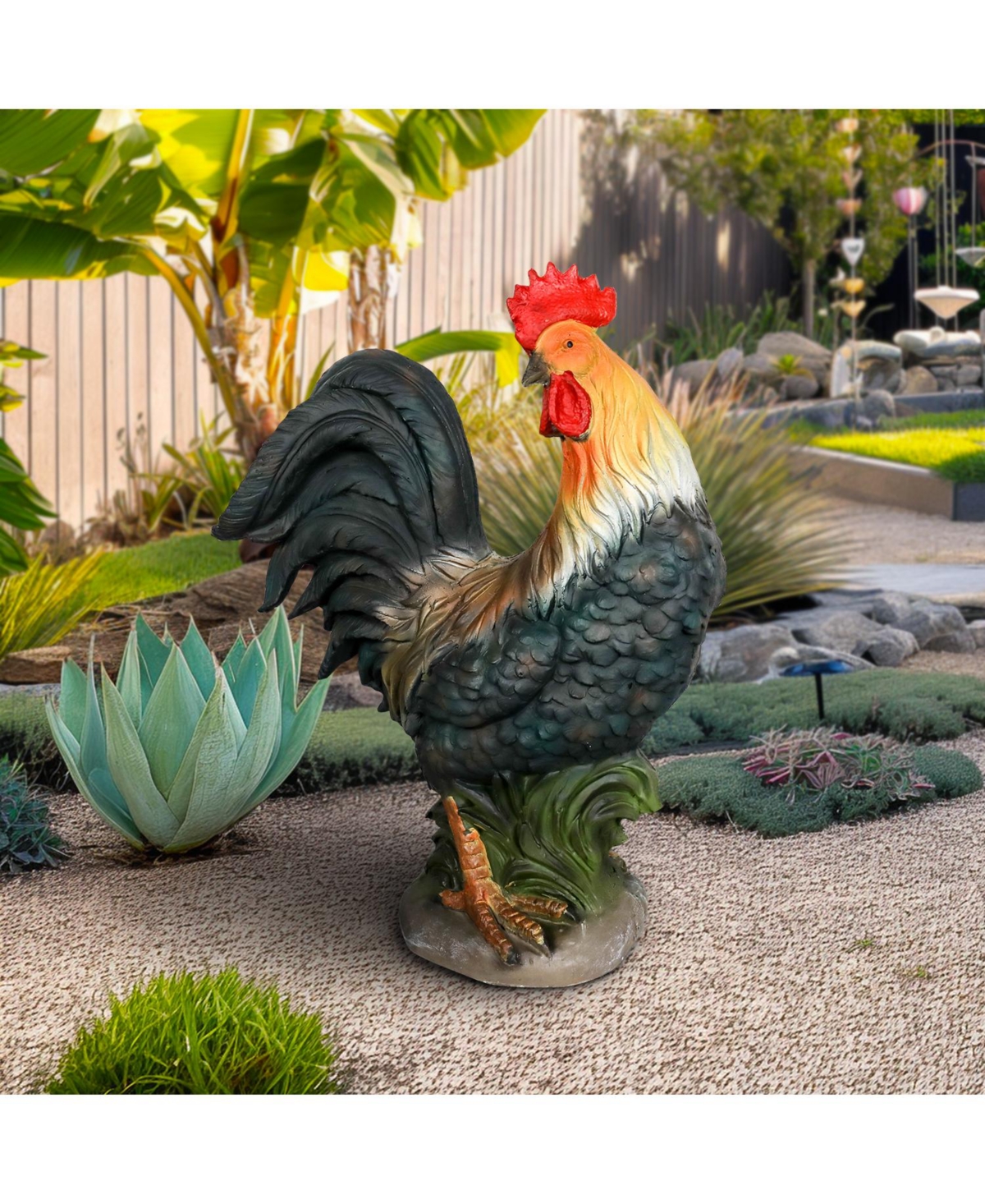 Click here for Sunjet 22.8" Rooster Garden Statue - Large Co... prices