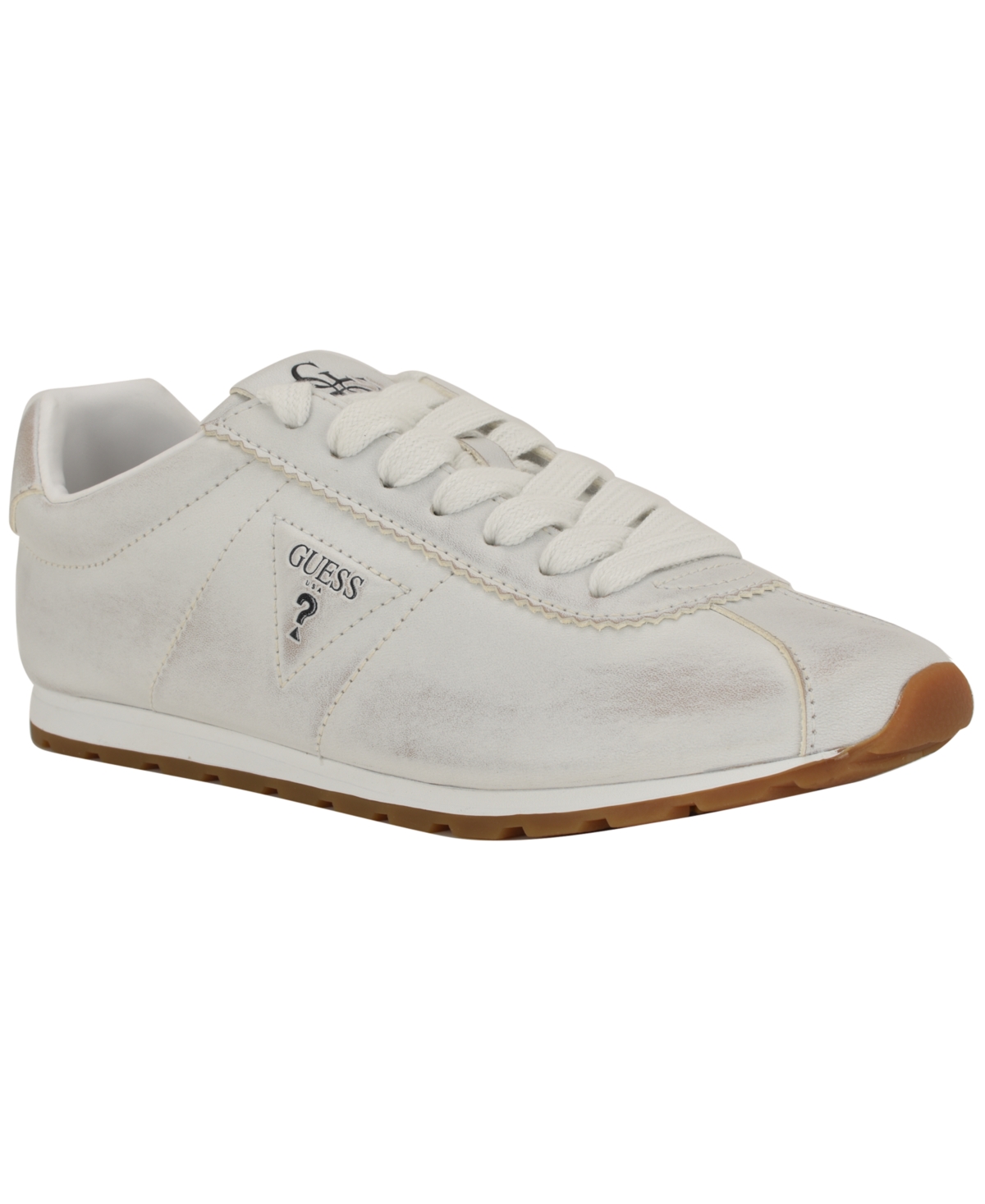 Click here for Guess Womens Tiah Low Profile Lace-Up Sneaker - Wh... prices