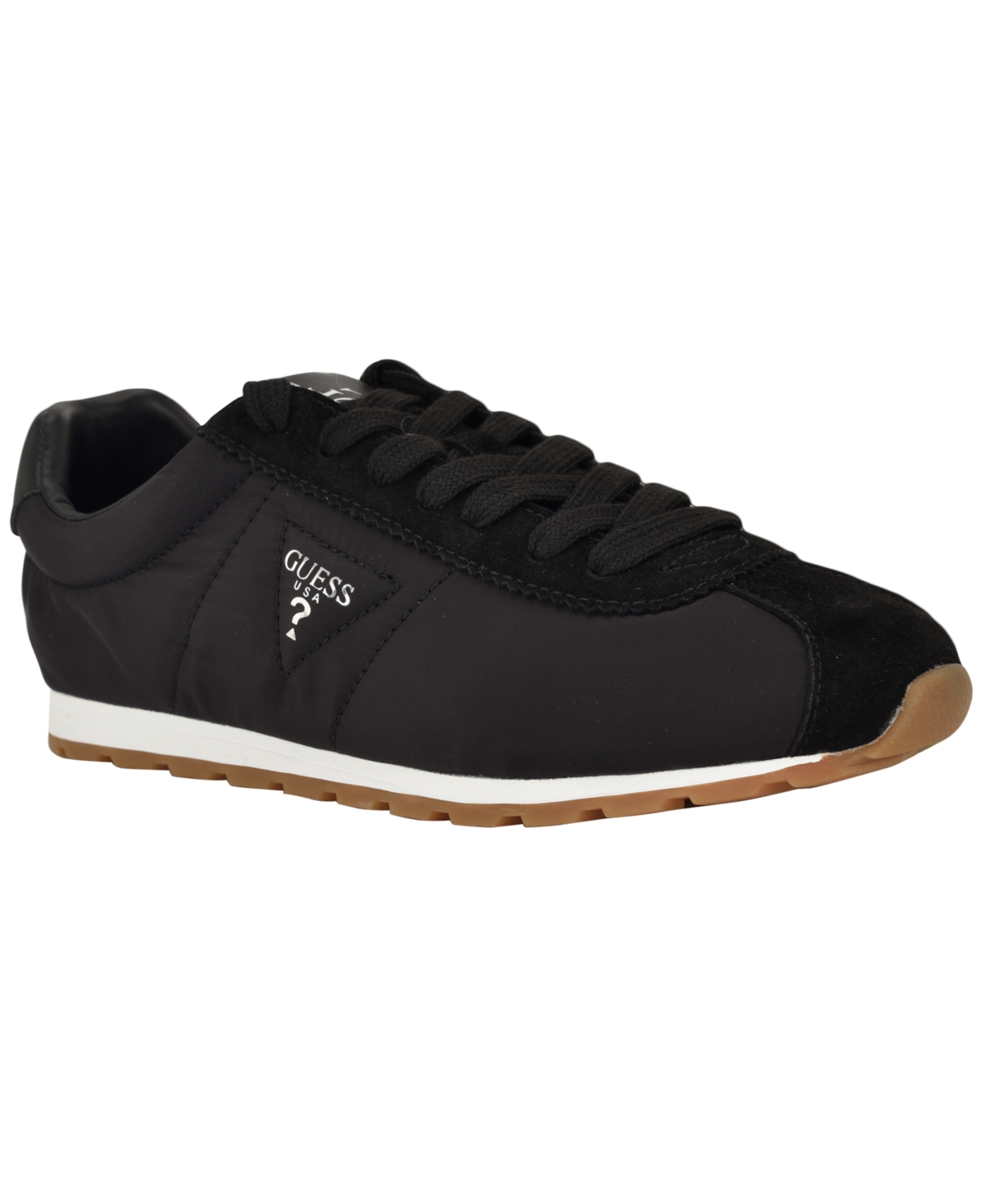 Click here for Guess Womens Tiah Low Profile Lace-Up Sneaker - Bl... prices