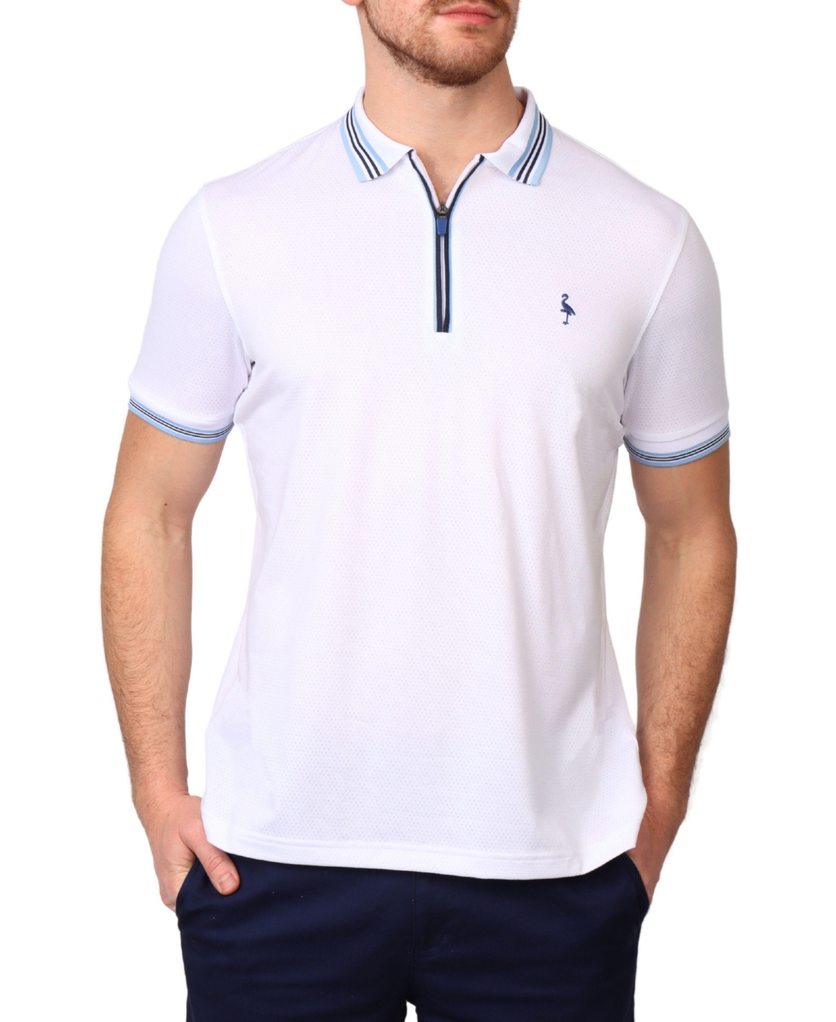 Click here for Tailorbyrd Mens Perforated Mesh Performance Polo w... prices