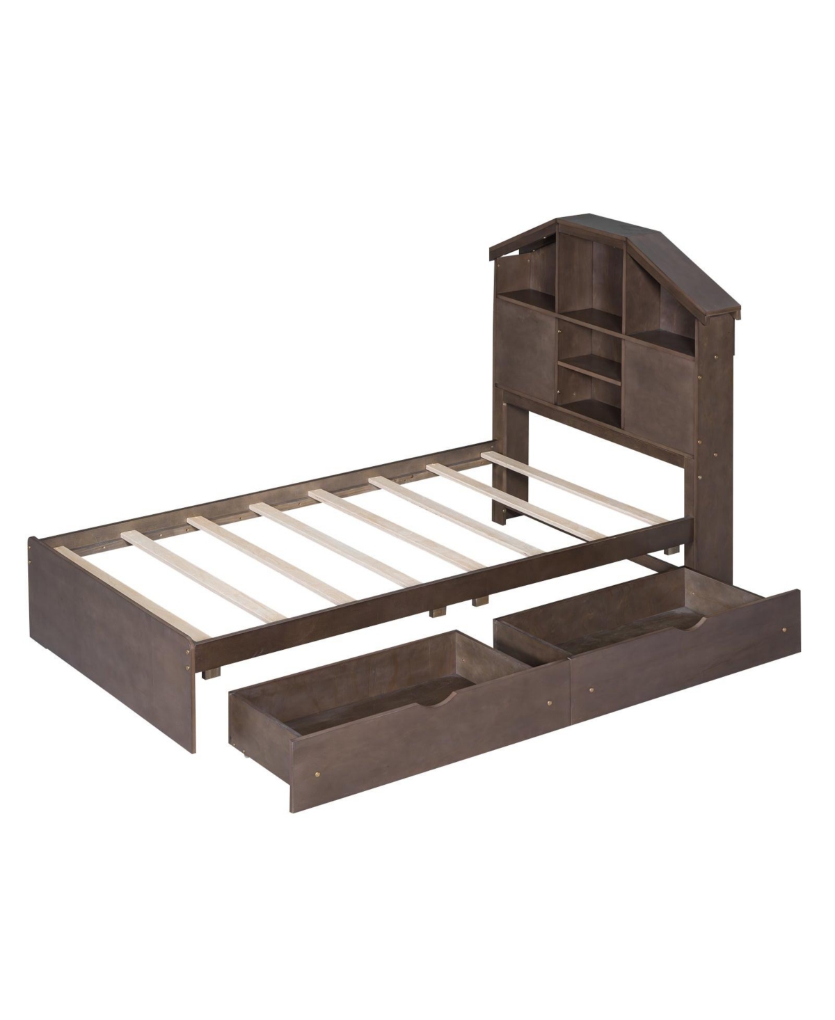 Click here for Boyel Living Twin Size Wood Platform Bed with Hous... prices