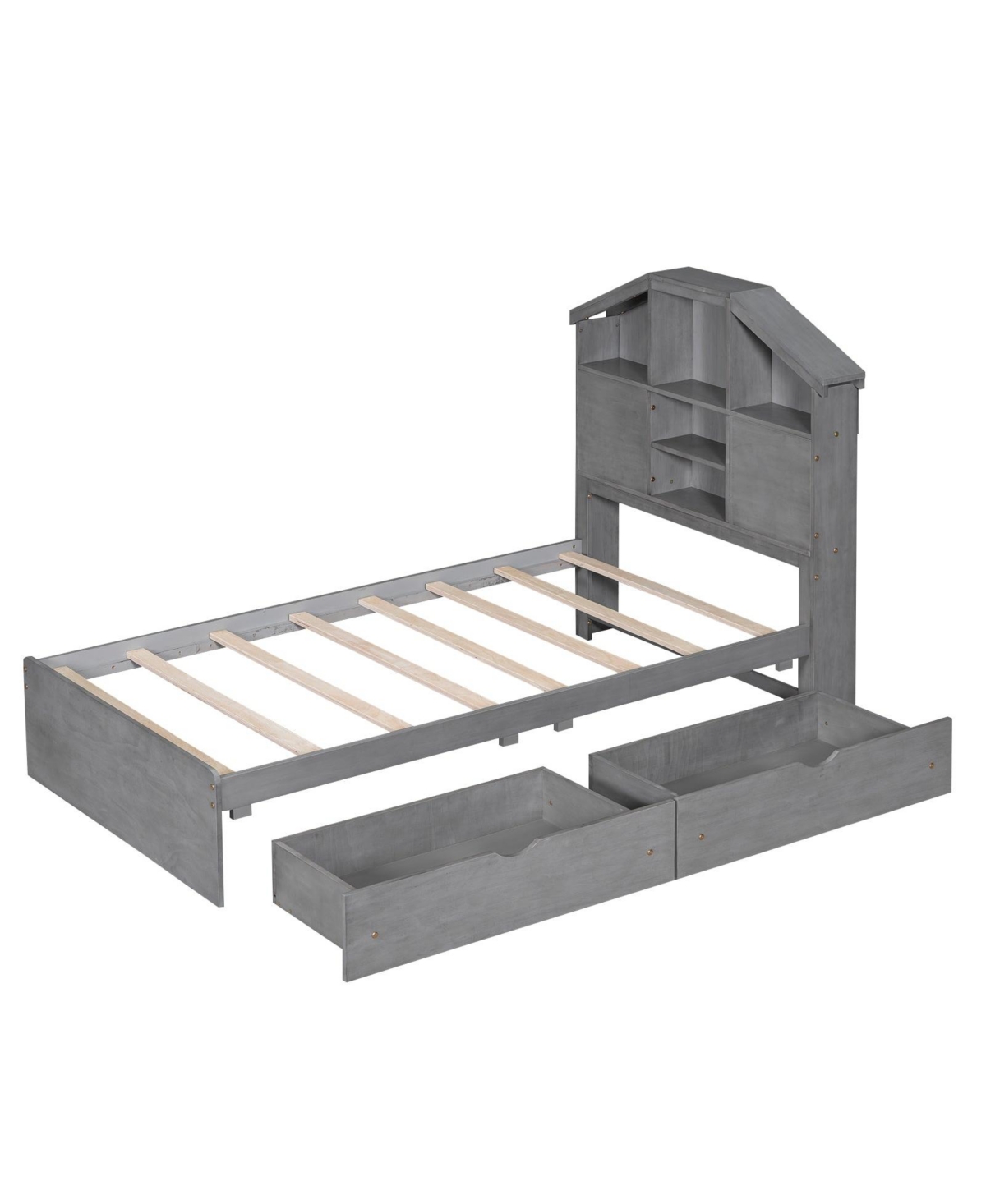 Click here for Boyel Living Twin Size Wood Platform Bed with Hous... prices