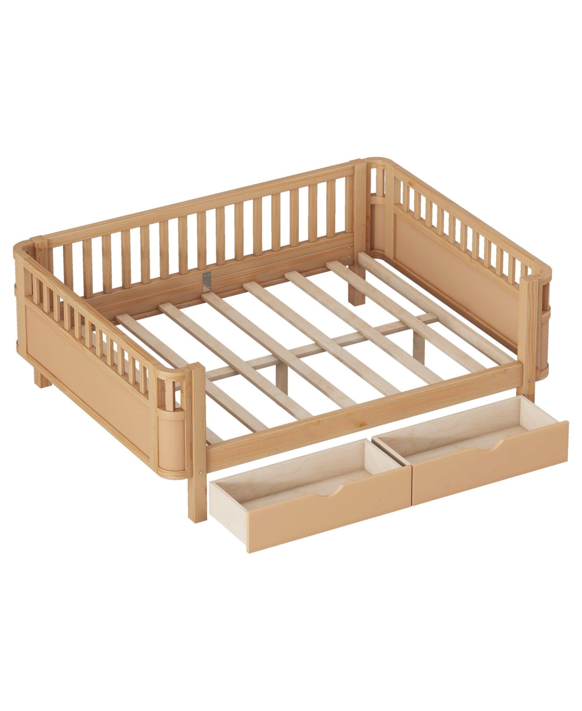 Click here for Full Size Wood Platform Bed for Kids  Low Profile... prices
