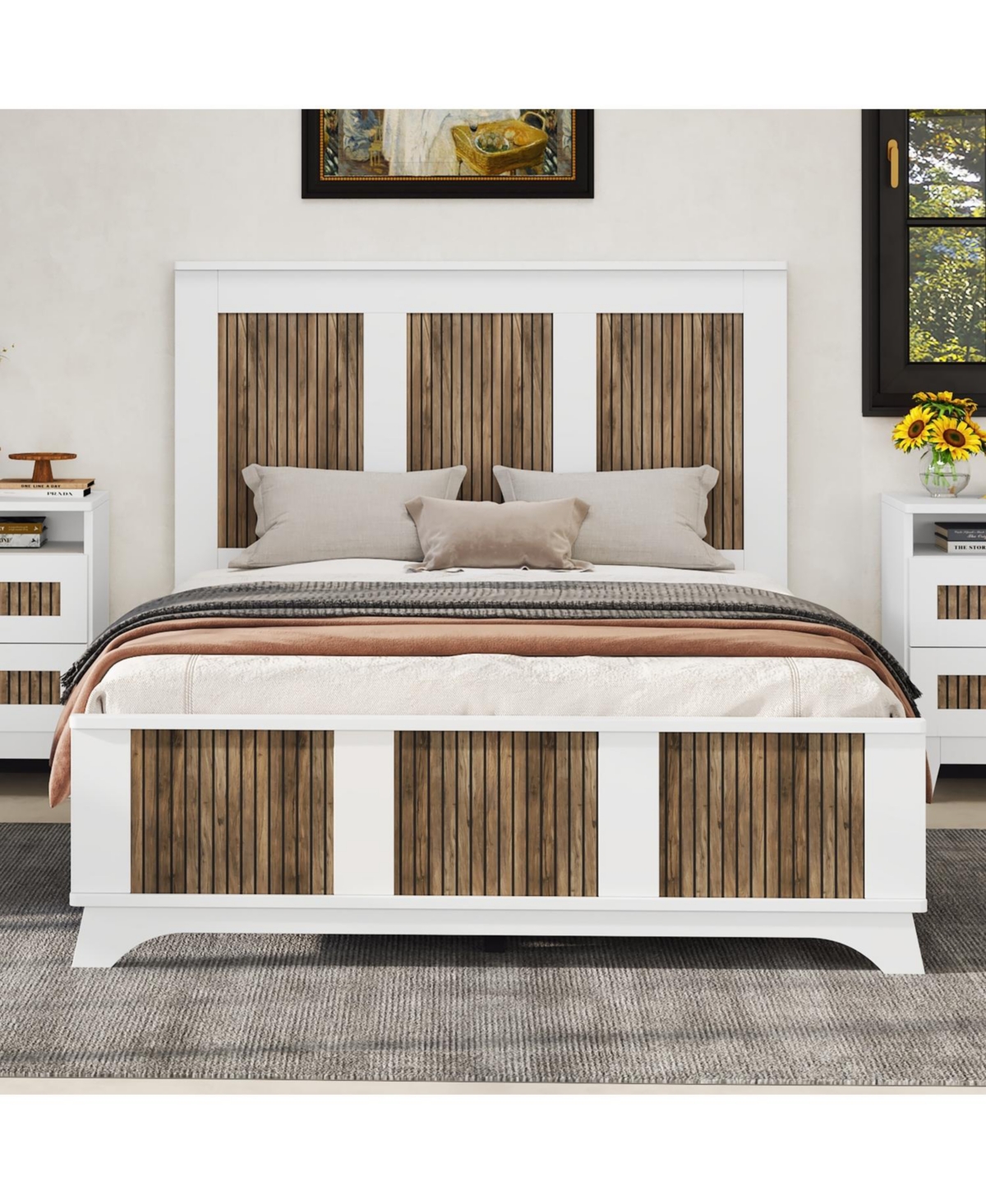 Click here for Streamdale Furniture Farmhouse Platform Full Bed w... prices