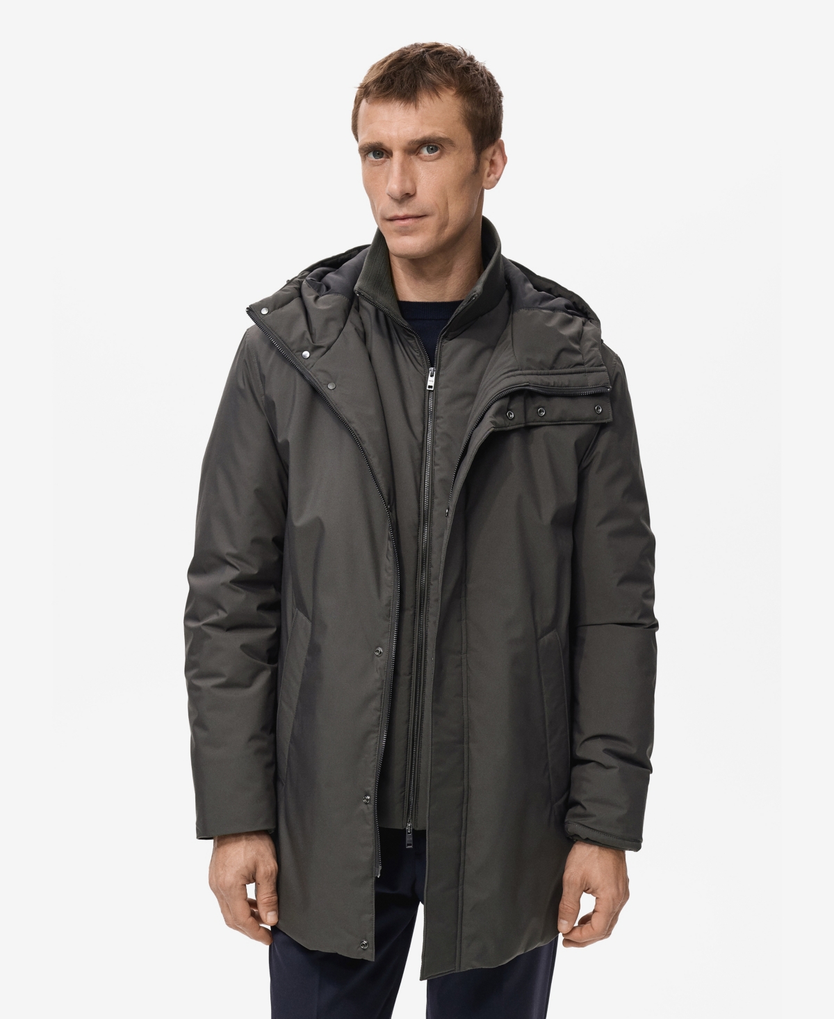 Click here for Mango Mens Detachable Water-Repellent Quilted Park... prices