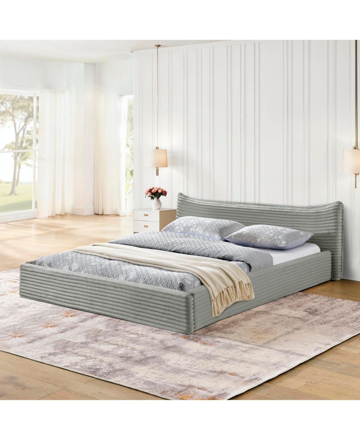 Click here for Streamdale FurnitureQueen Upholstered Platform Bed... prices