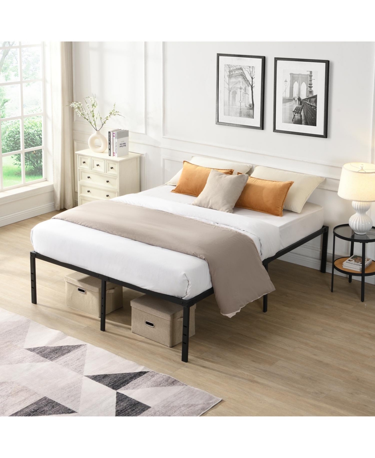 Click here for Streamdale Furniture Queen Metal Bed Frame- Heavy... prices