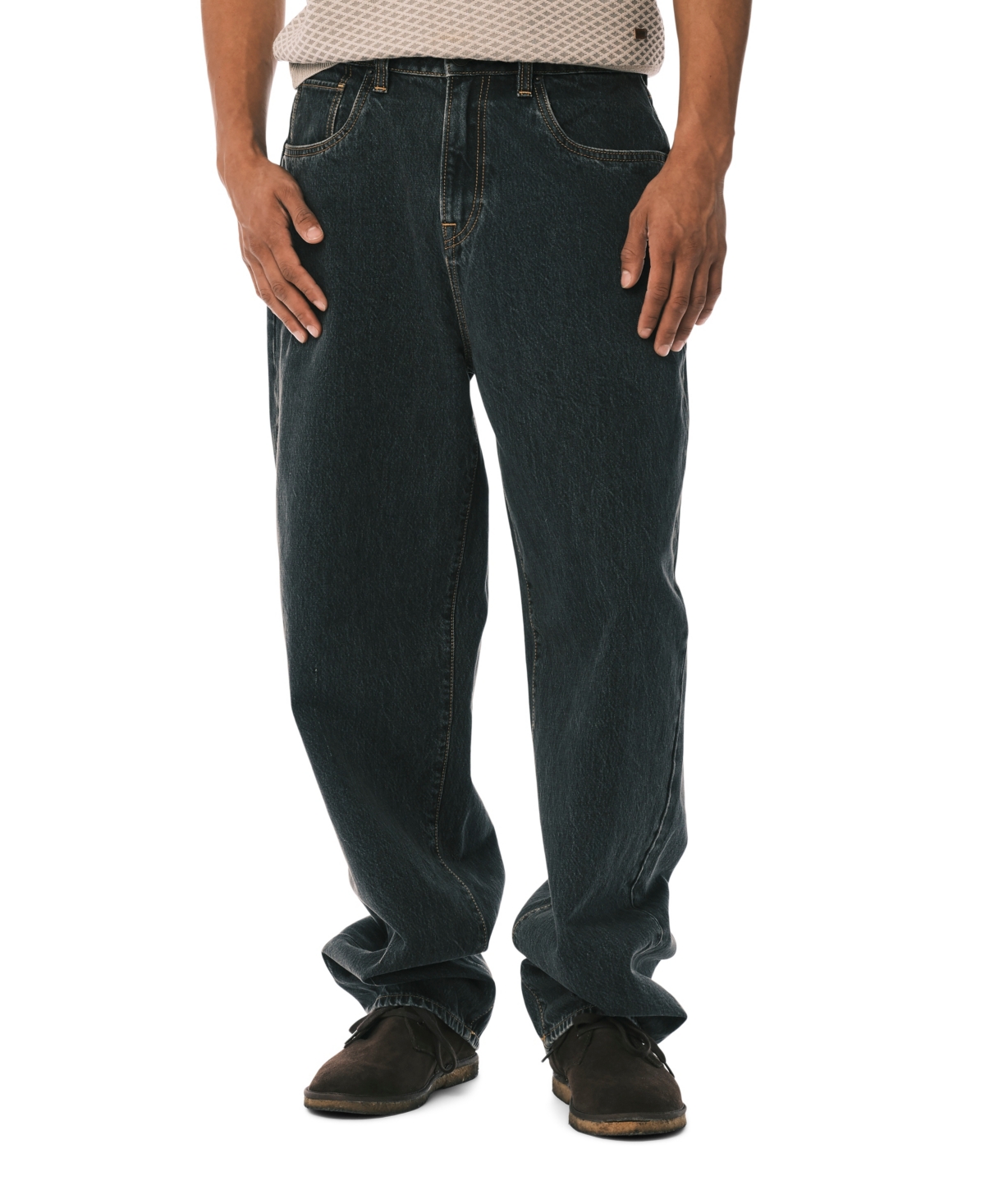 Click here for Buffalo David Bitton Mens Baggy-Fit Jeans - Black prices