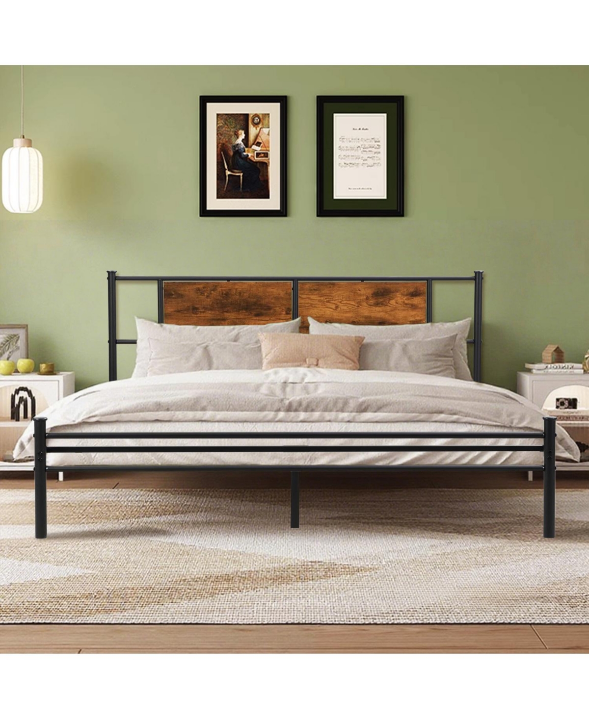 Click here for Streamdale Furniture King Bed Frame Wood Headboard... prices